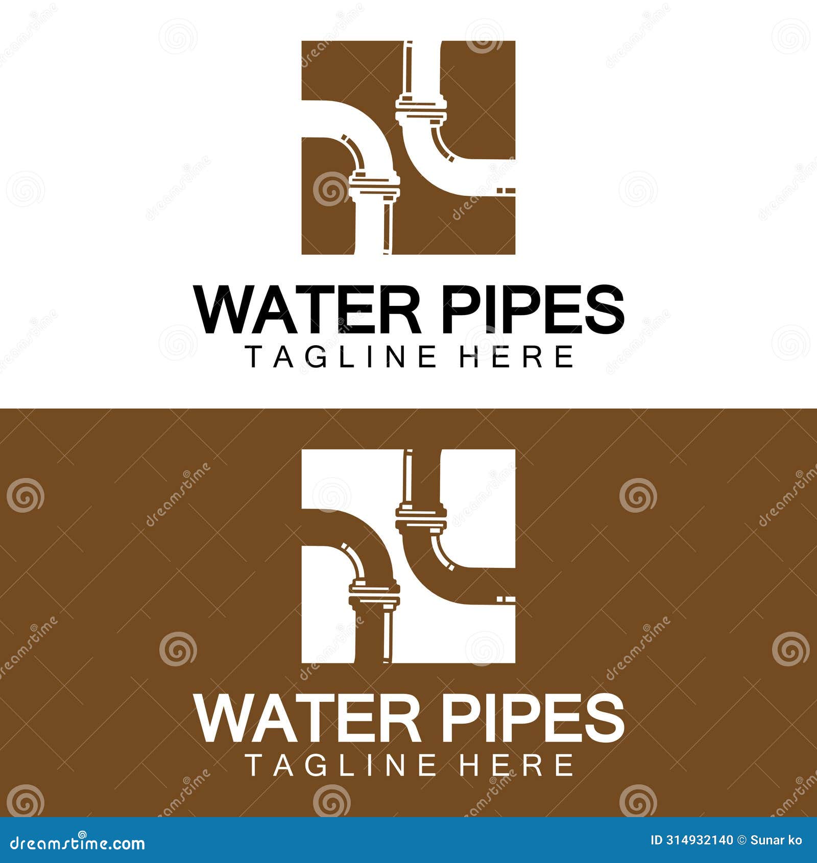 Water Pipes Logo Icon Design Template - Vector Stock Illustration ...