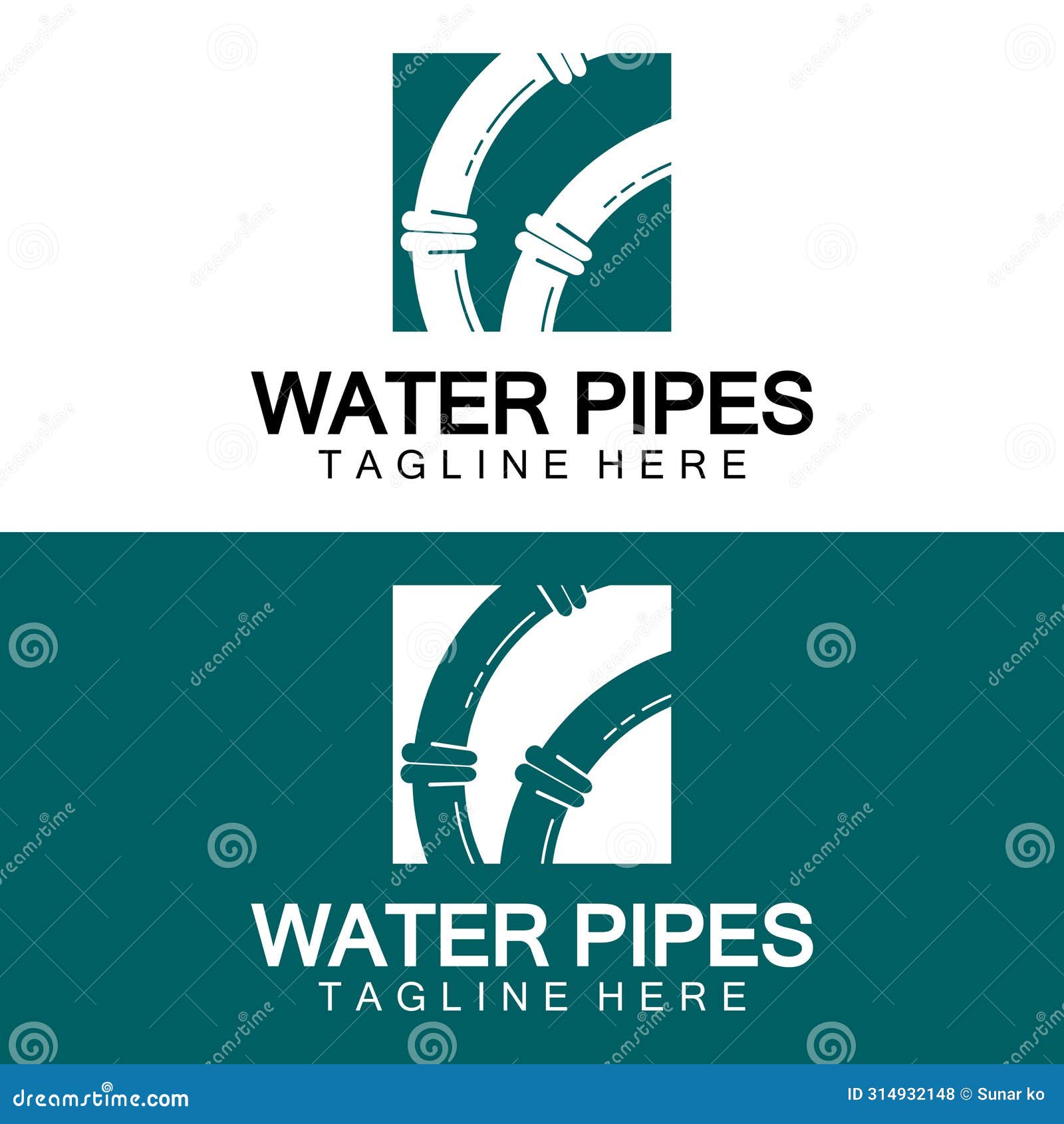 Water Pipes Logo Icon Design Template - Vector Stock Illustration ...
