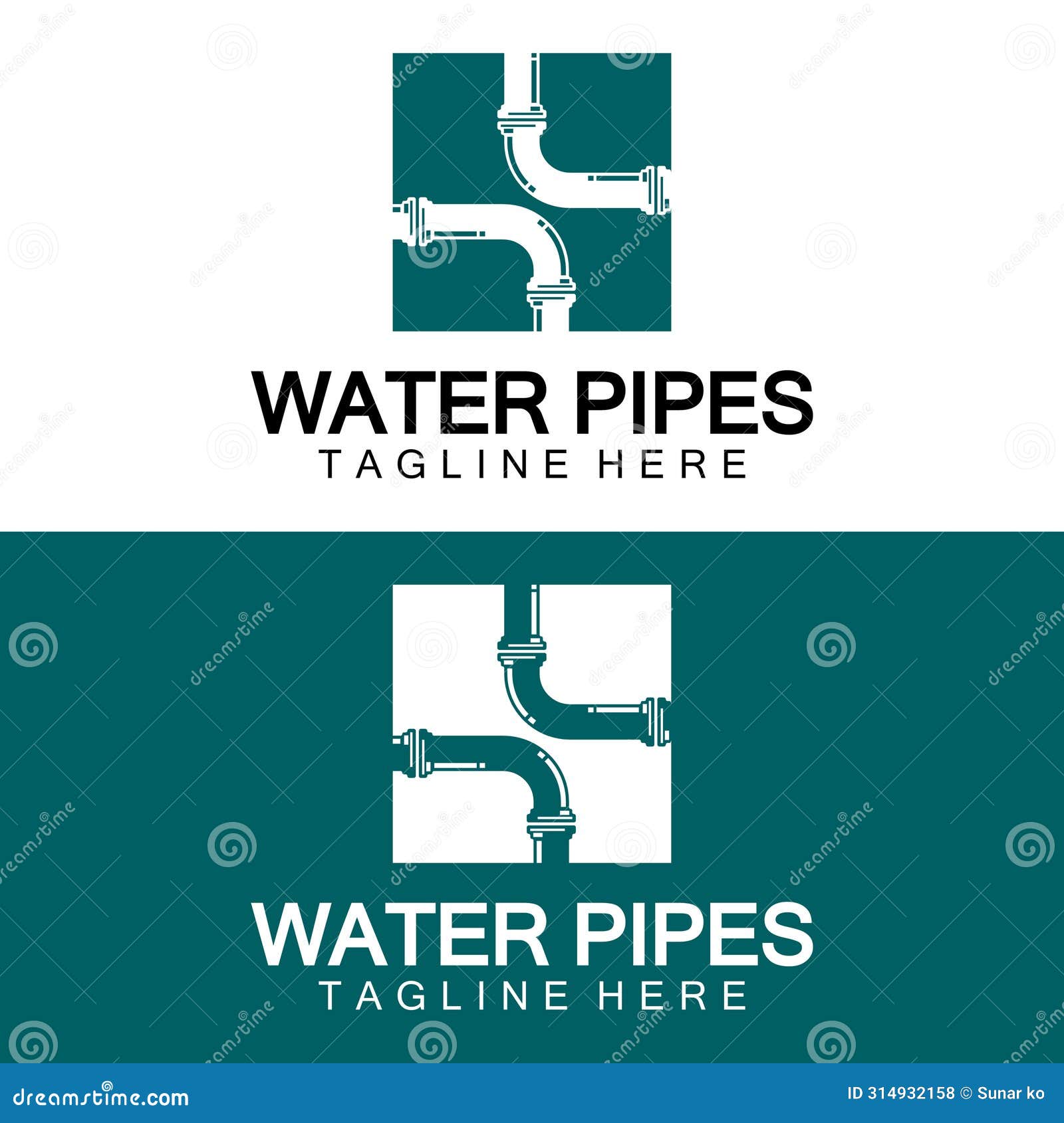 Water Pipes Logo Icon Design Template - Vector Stock Illustration ...