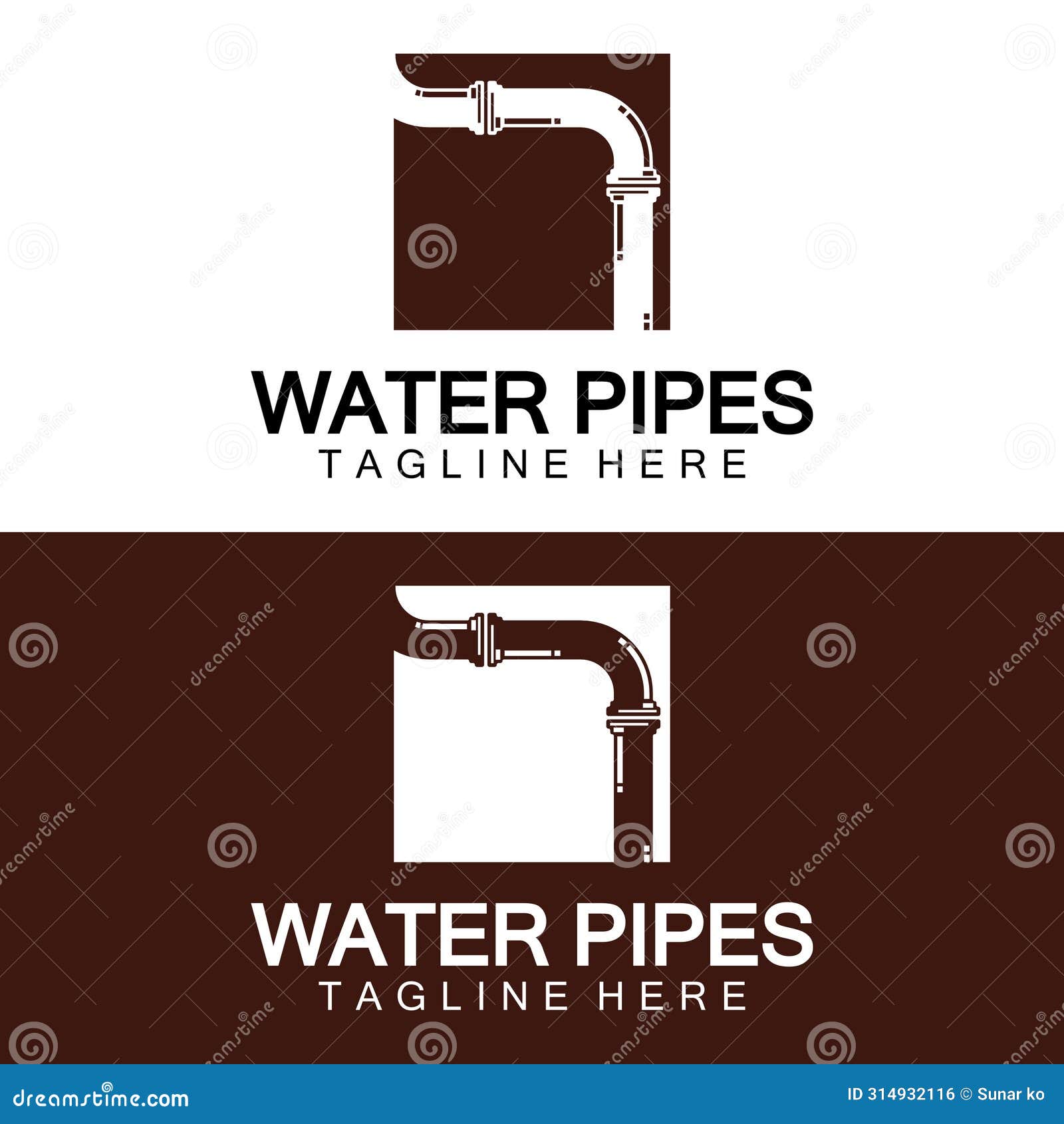 Water Pipes Logo Icon Design Template - Vector Stock Illustration ...
