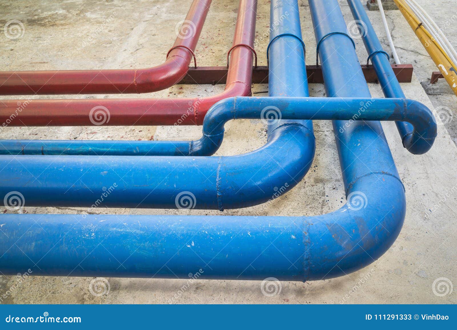 Water Pipes on Top Roof of Building Stock Image - Image of floor, plant ...