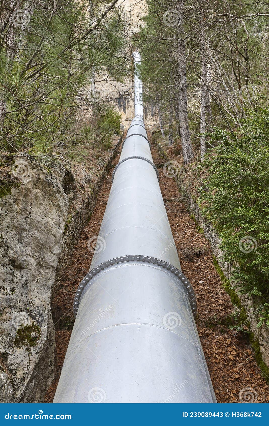 Water Channeling Over a Difference Level Digging into the Rock Stock ...