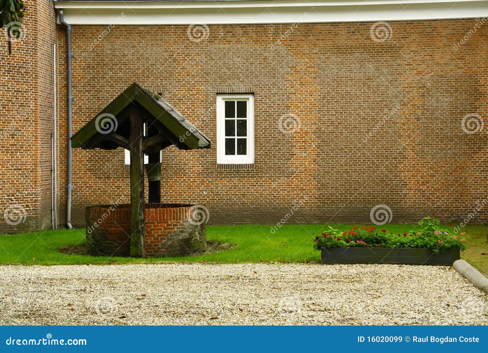 Water pit stock image. Image of flowers, grind, wall - 16020099