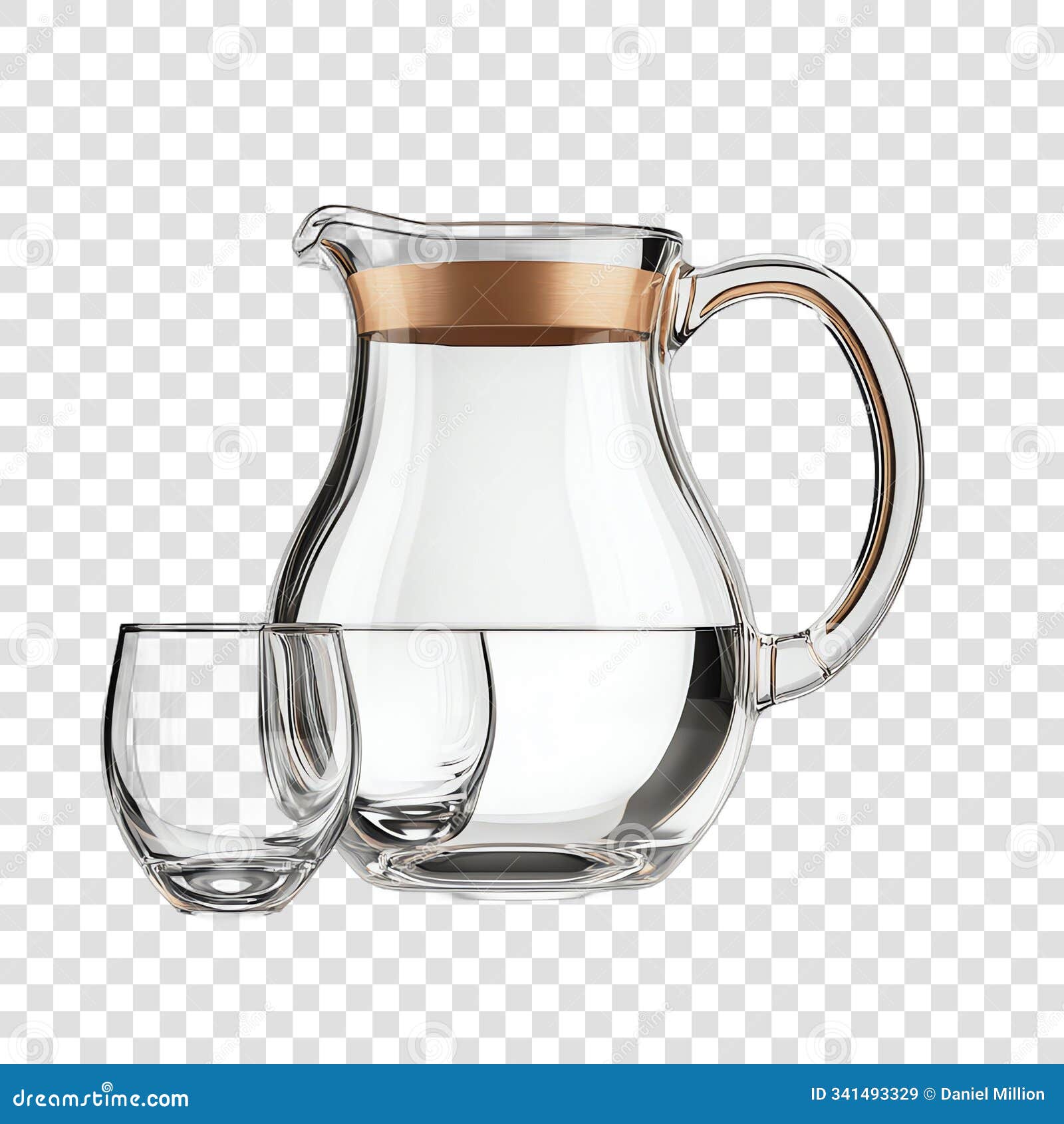 Water pitcher set stock illustration. Illustration of hydration - 341493329
