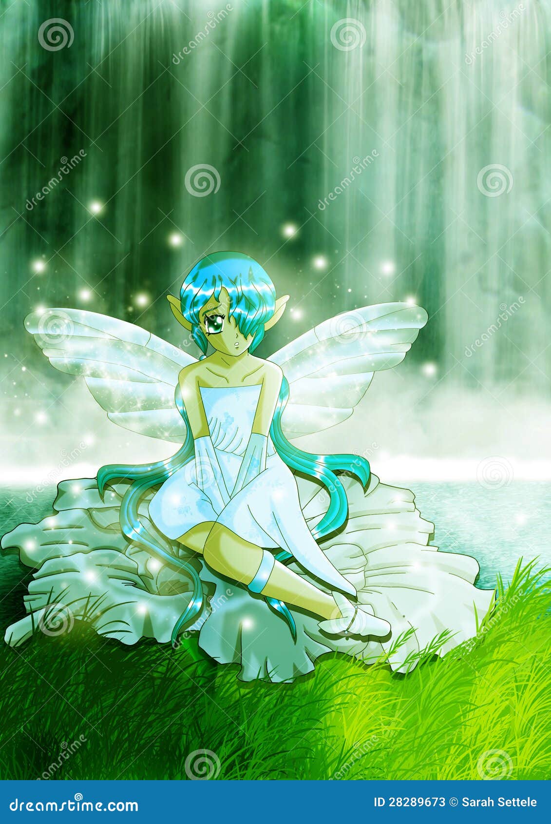 Water Pixy stock illustration. Illustration of glow, bright - 28289673