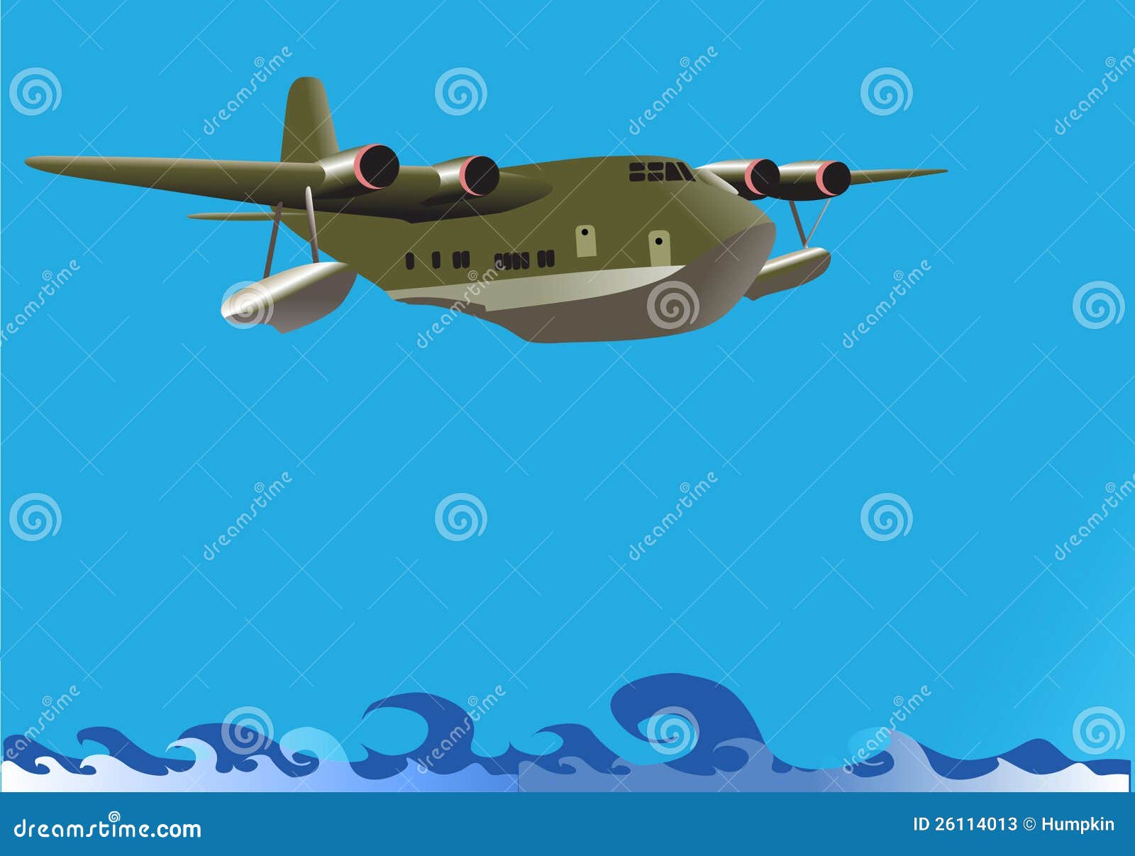 Water plane stock illustration. Illustration of float - 26114013