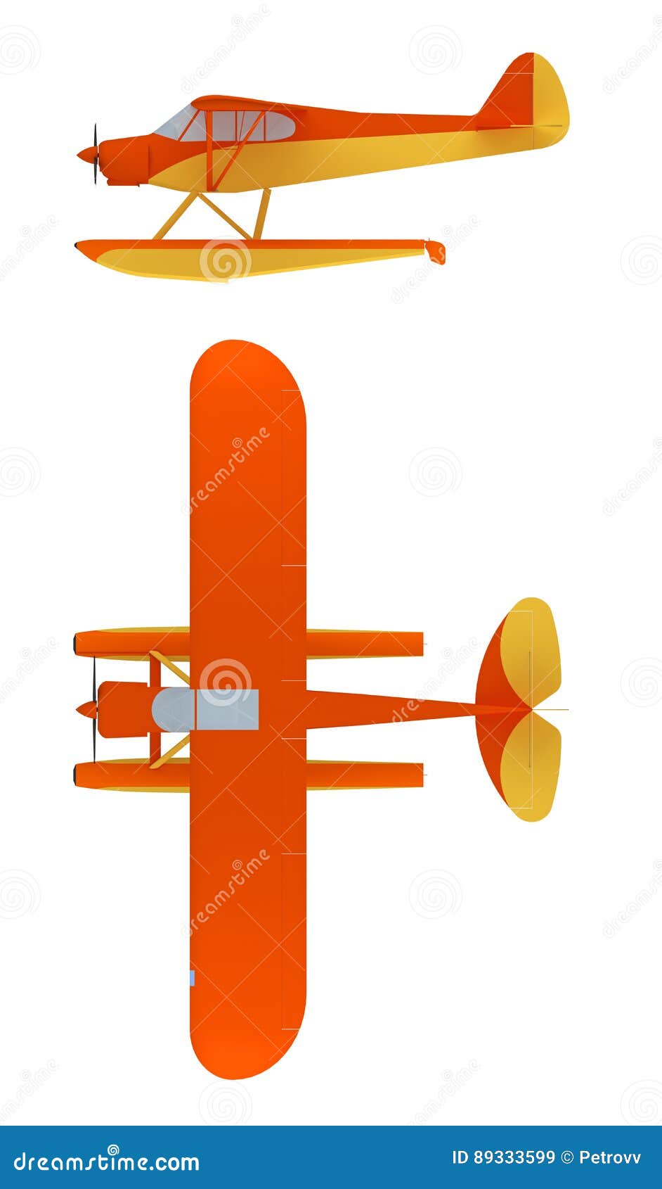 Water Plane Isolated on White 3d Rendering Stock Illustration ...
