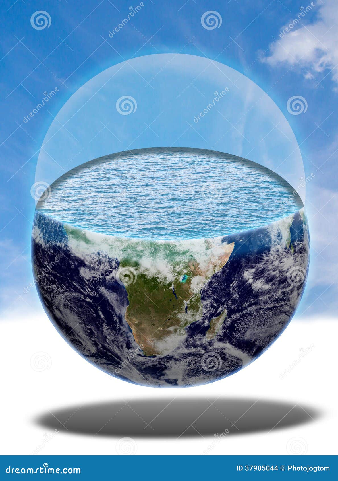 Water planet stock photo. Image of clouds, clear, ball - 37905044