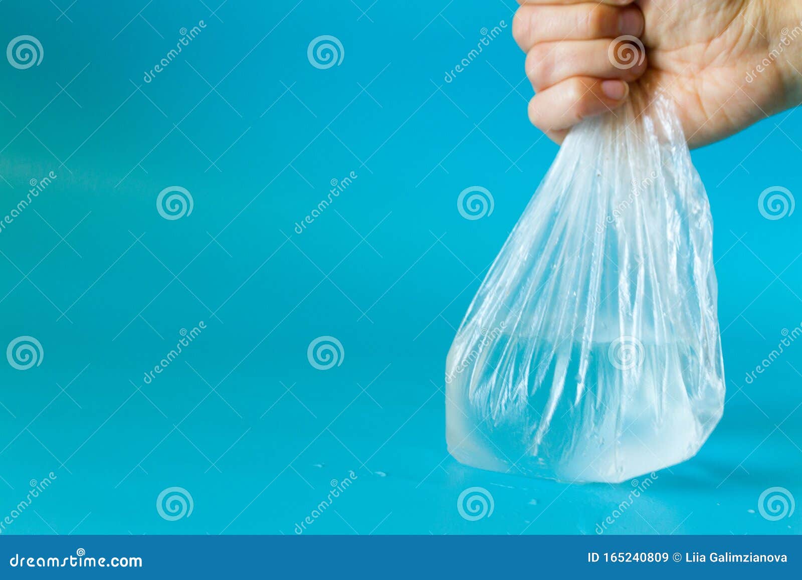 Water in plastic bag stock image. Image of waste, conservation - 165240809