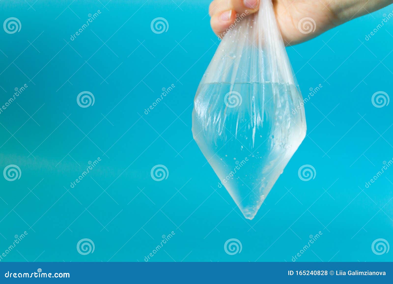 Water in plastic bag stock photo. Image of surface, problem - 165240828