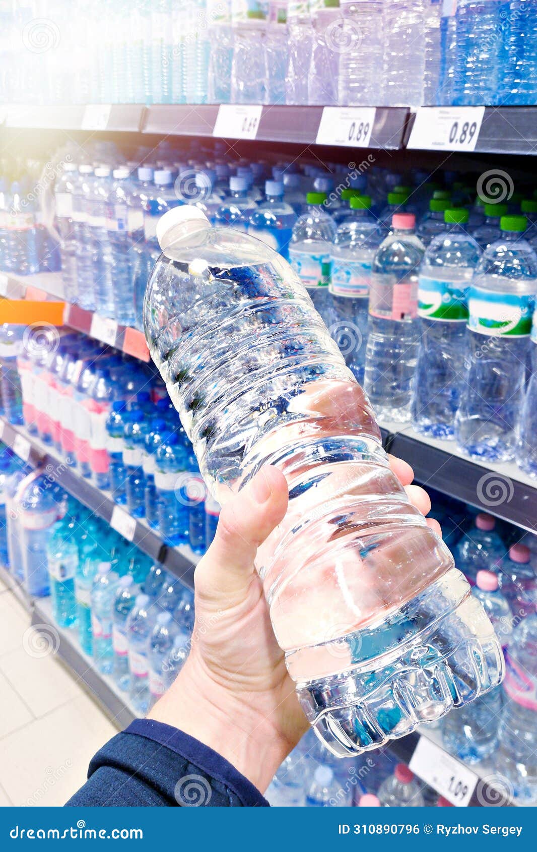 Drinking water in hand stock photo. Image of consumer - 310890796