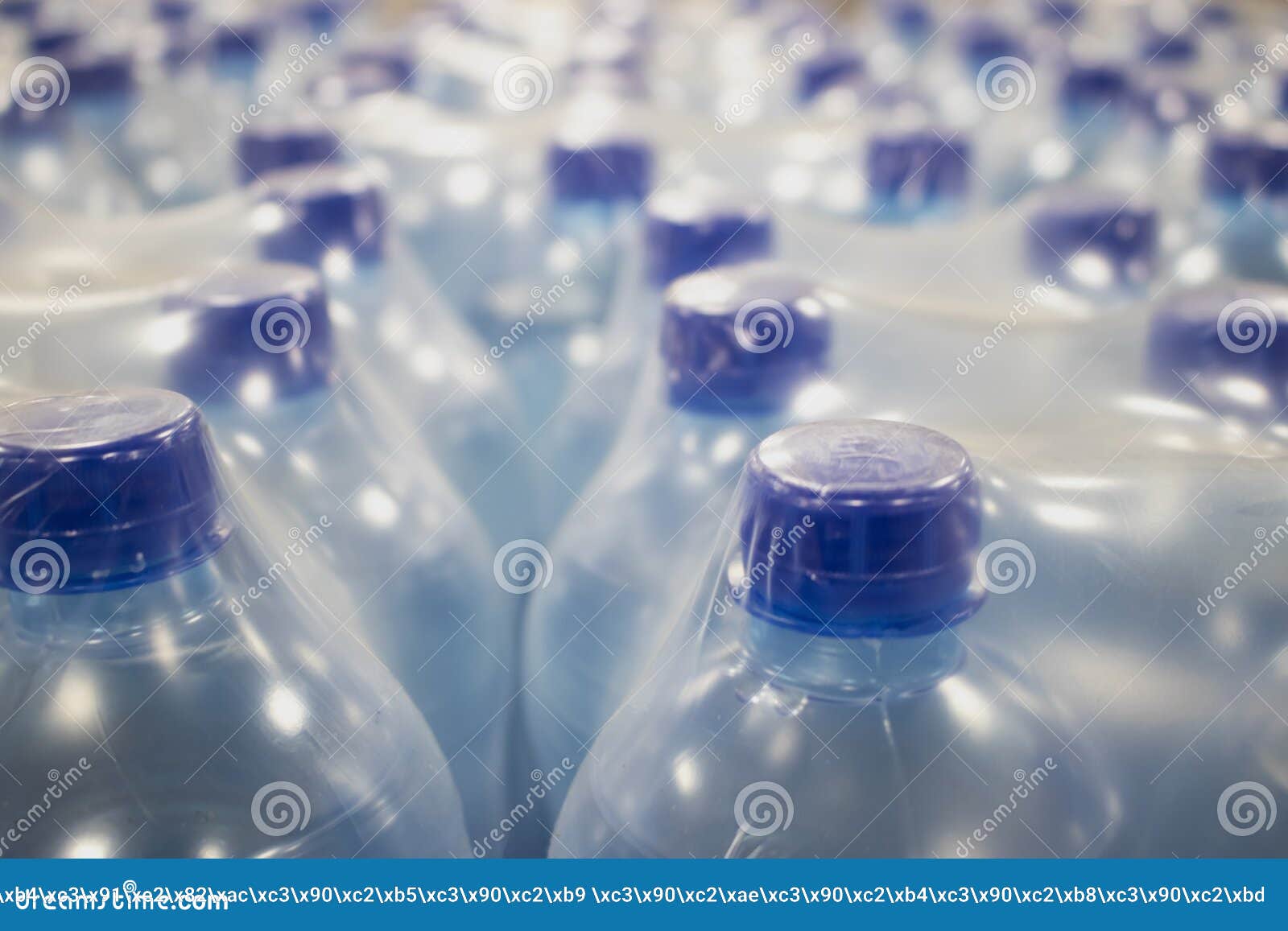 Water in plastic bottles. stock image. Image of plastic - 222672927