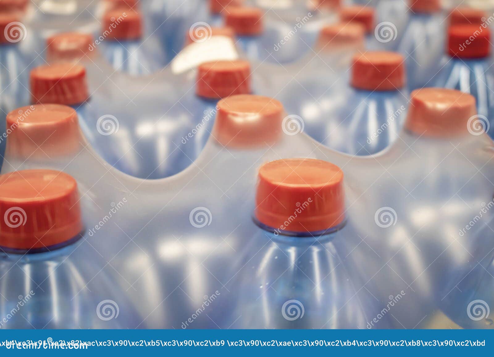 Water in plastic bottles. stock image. Image of products - 222673415