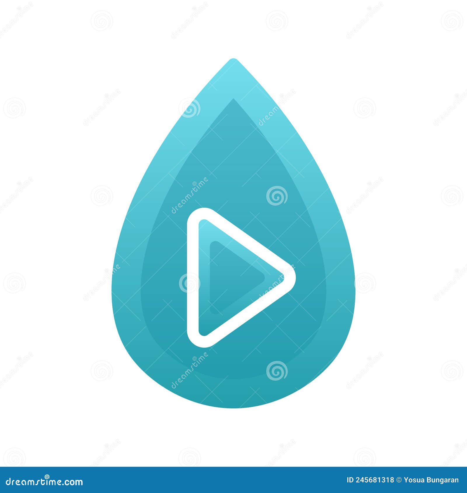 Water Play Gradient Logo Design Template Icon Stock Vector ...