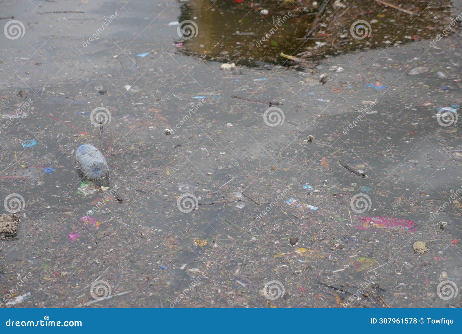 Water Pollution with Garbage on Water Stock Photo - Image of gross ...