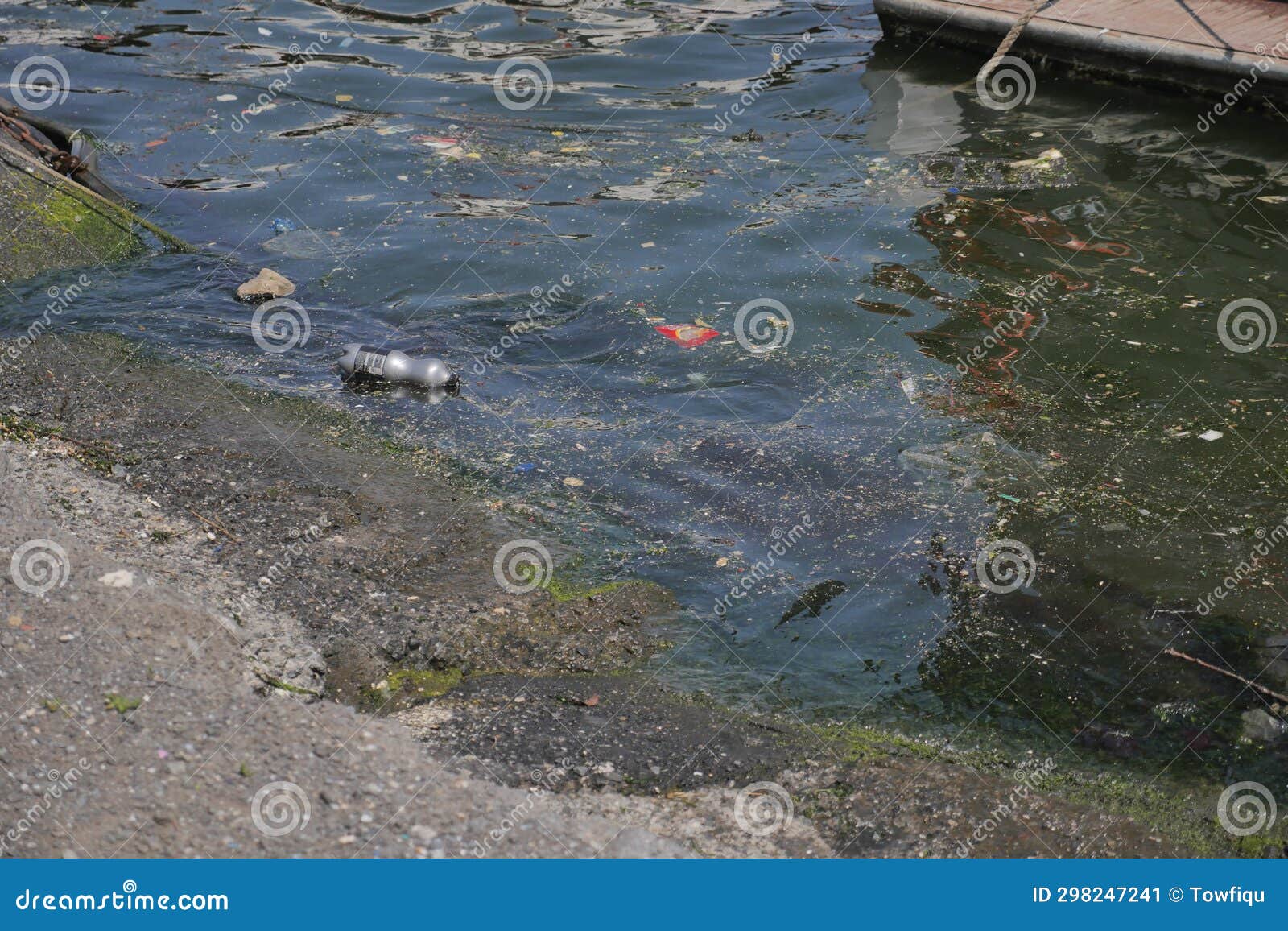 Water Pollution with Garbage on Water Stock Image - Image of nature ...