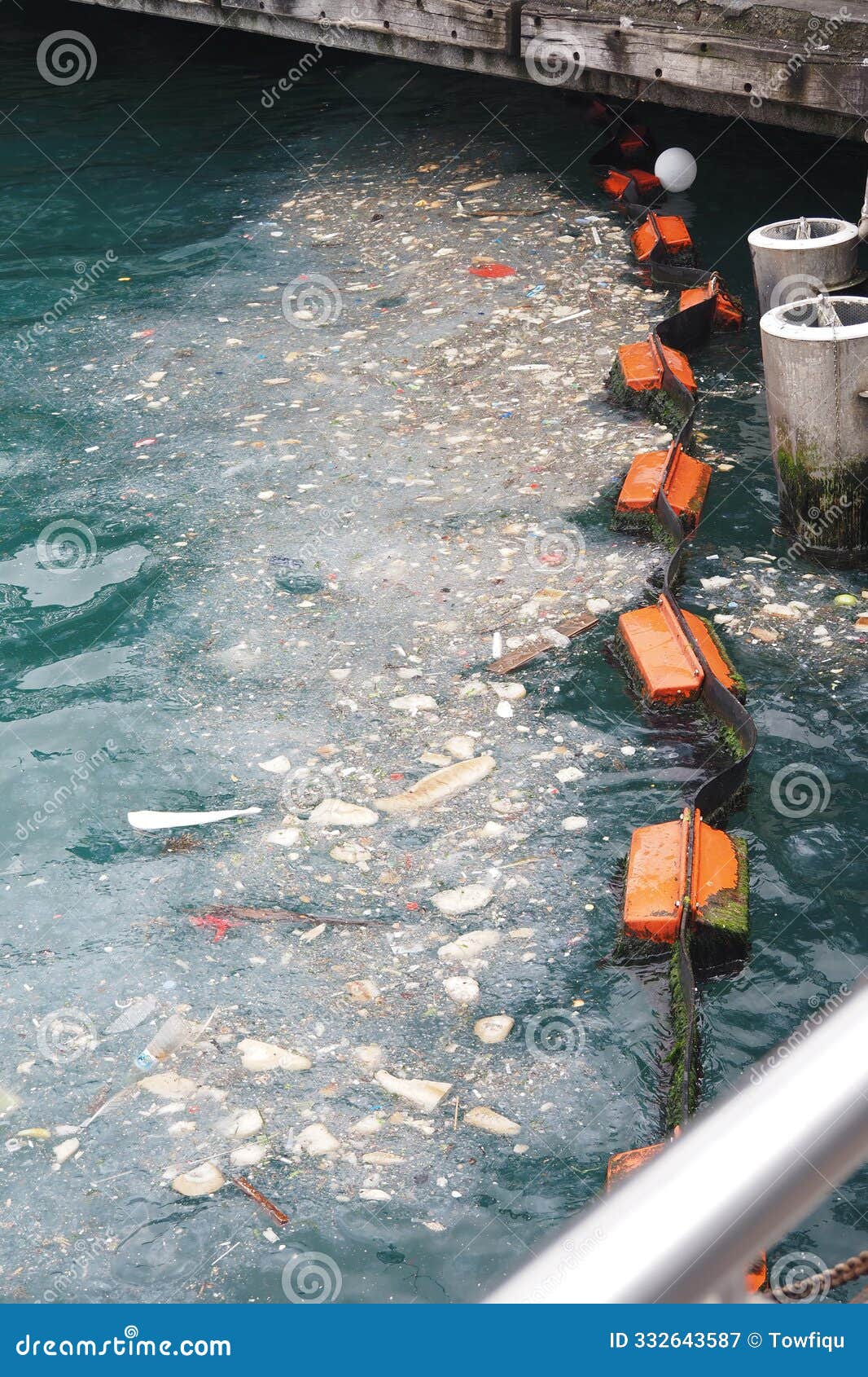 Water Pollution with Garbage on Water Stock Image - Image of water ...