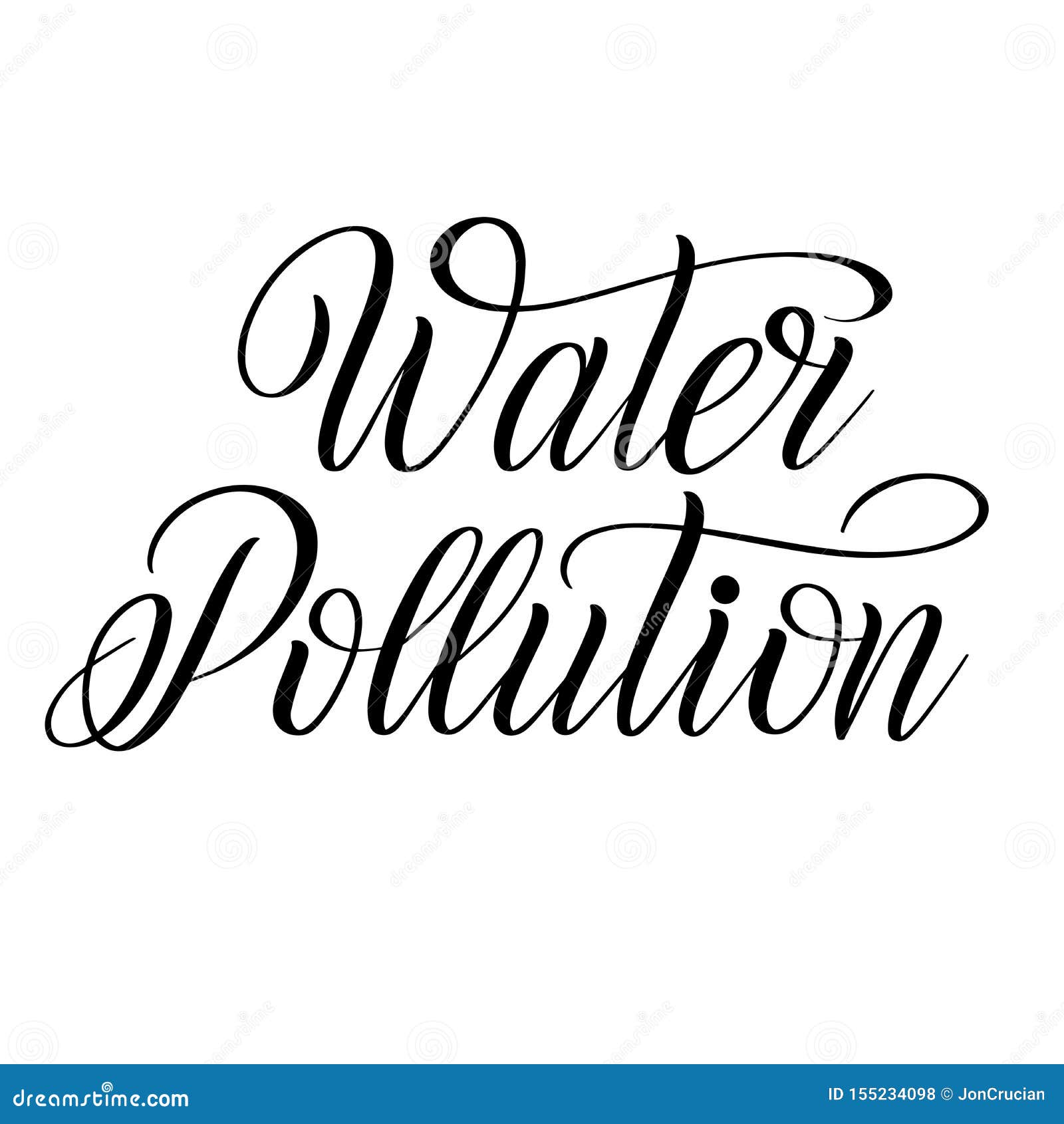 Water Pollution. Graphic Element for Ecological Stuff. Stock Vector ...