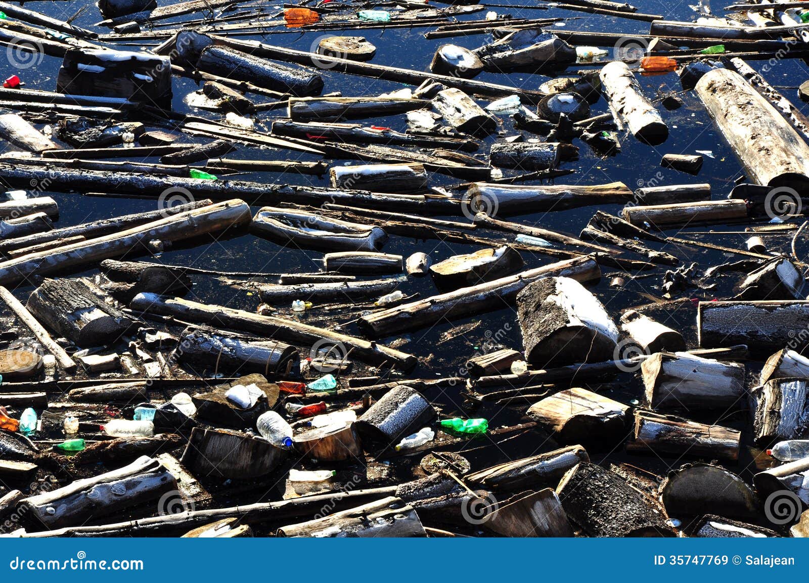 Water Pollution in a Lake with Garbage Stock Image - Image of liquid ...