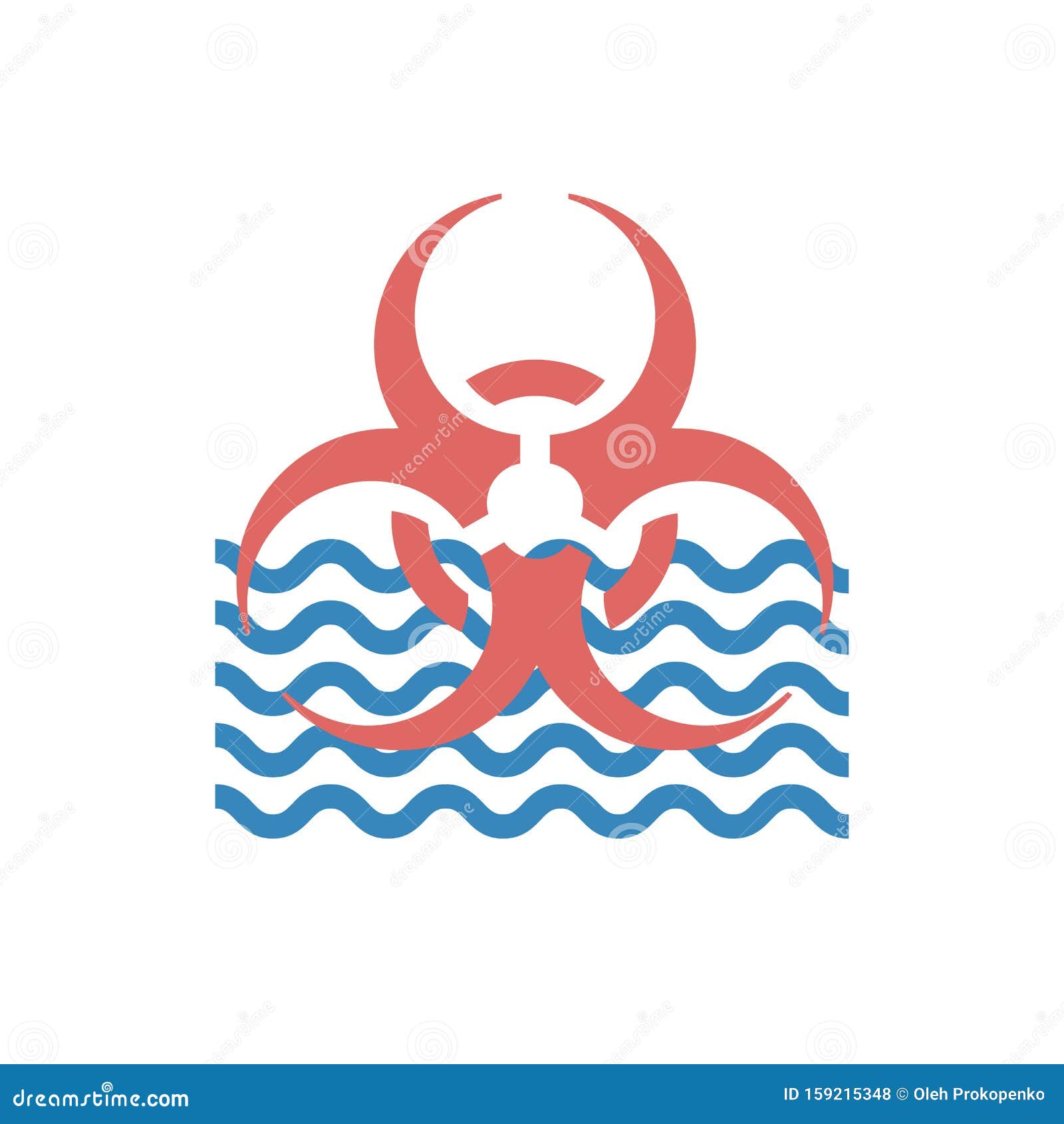Water Pollution Line. Vector Signs for Web Graphics. Stock Vector ...