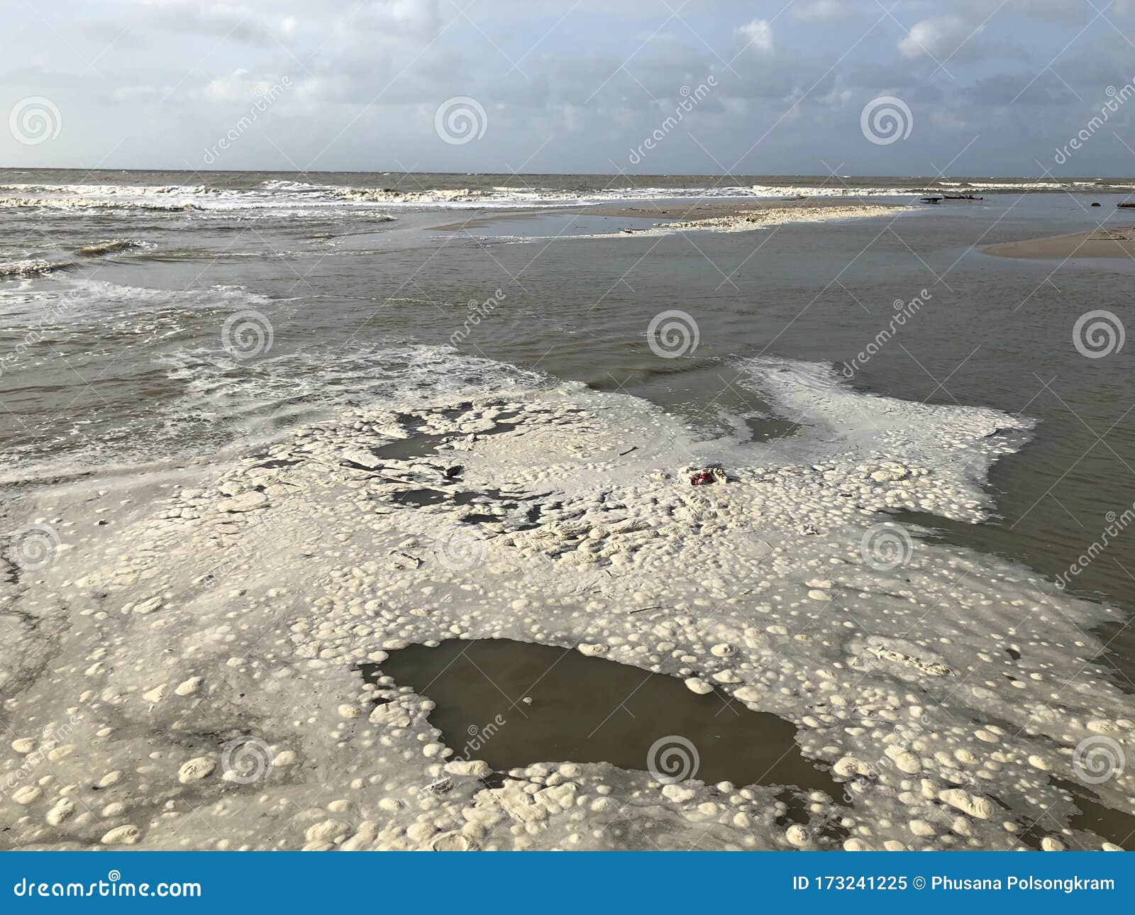 Water Pollution Problem at Seashore Stock Image - Image of thailand ...