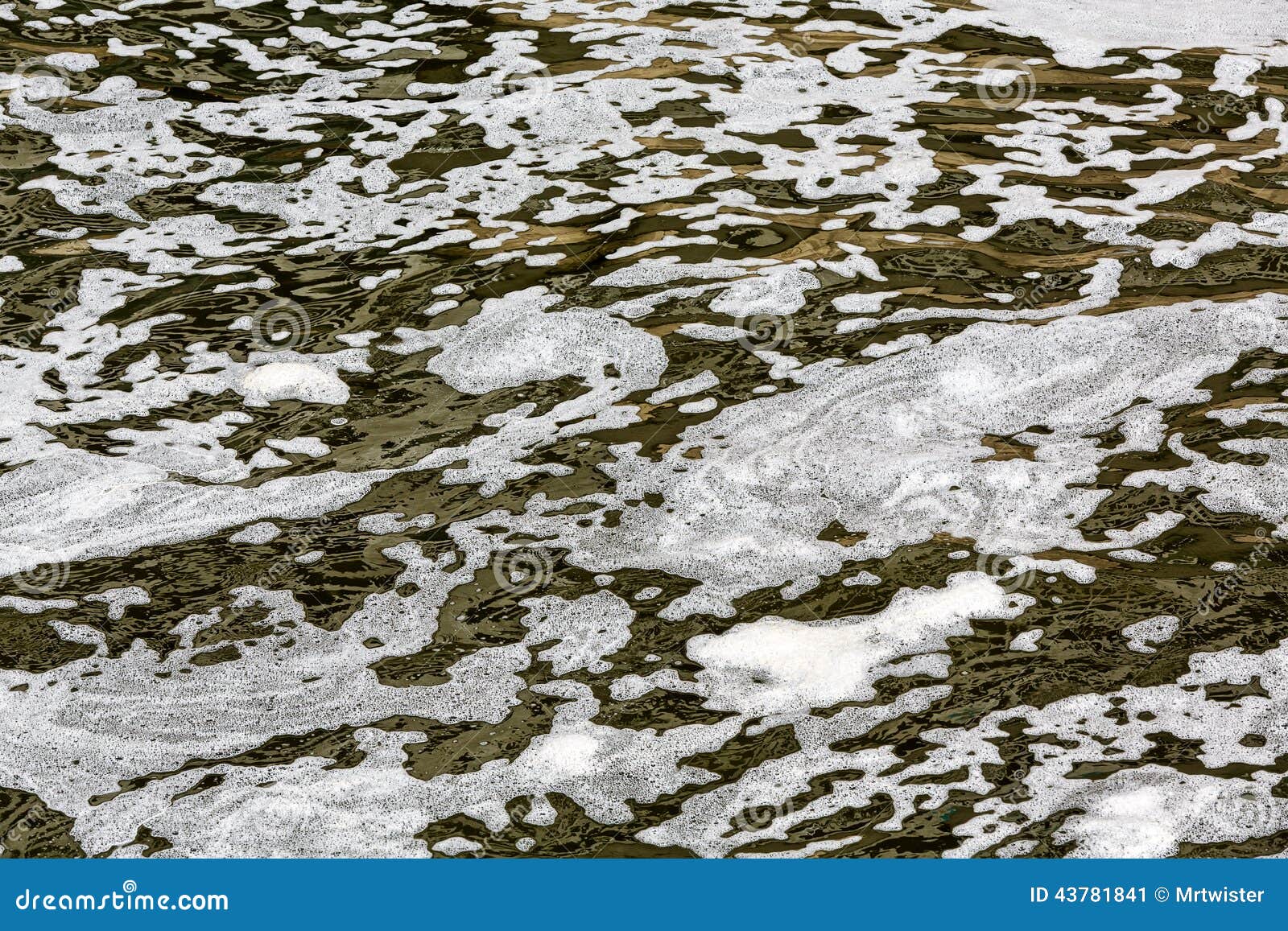 Water pollution with scum stock image. Image of substance - 43781841