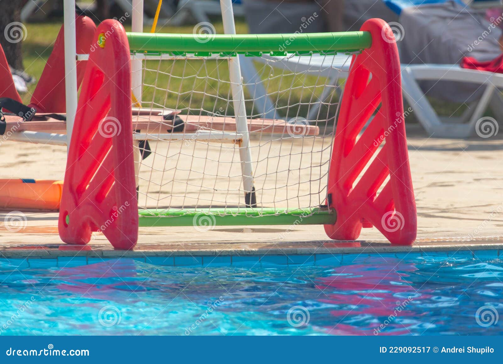 Water Polo Gate by the Pool Stock Image - Image of aquatic, competition ...