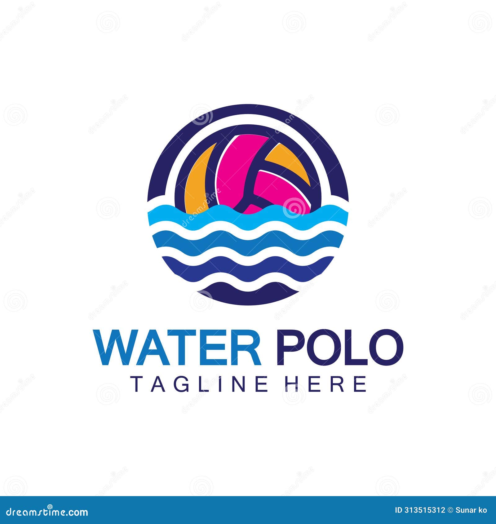 Water Polo Logo Vector Icon Design. Logo Sport Water Polo Stock Vector ...