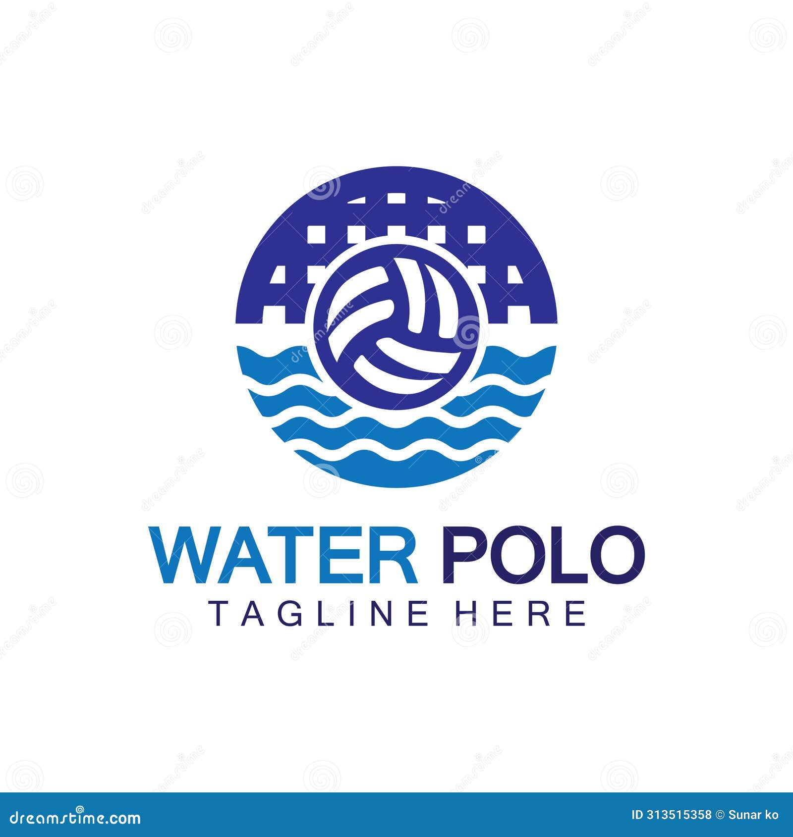 Water Polo Logo Vector Icon Design. Logo Sport Water Polo Stock Vector ...