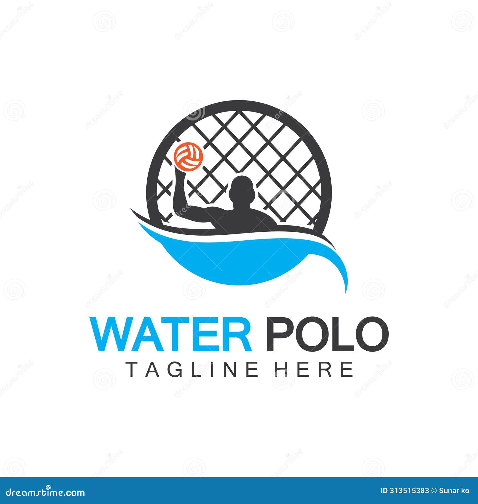 Water Polo Logo Vector Icon Design. Logo Sport Water Polo Stock Vector ...