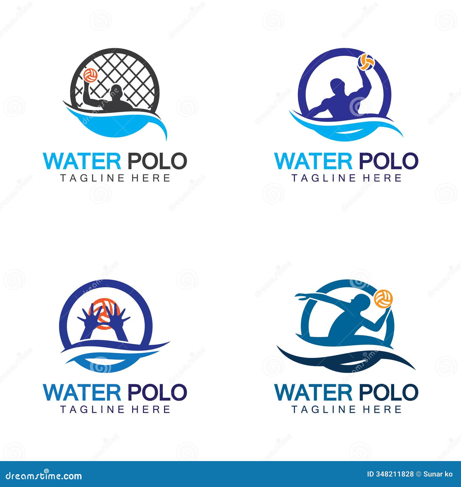 Water Polo Logo Vector Icon Design. Logo Sport Water Polo Stock ...
