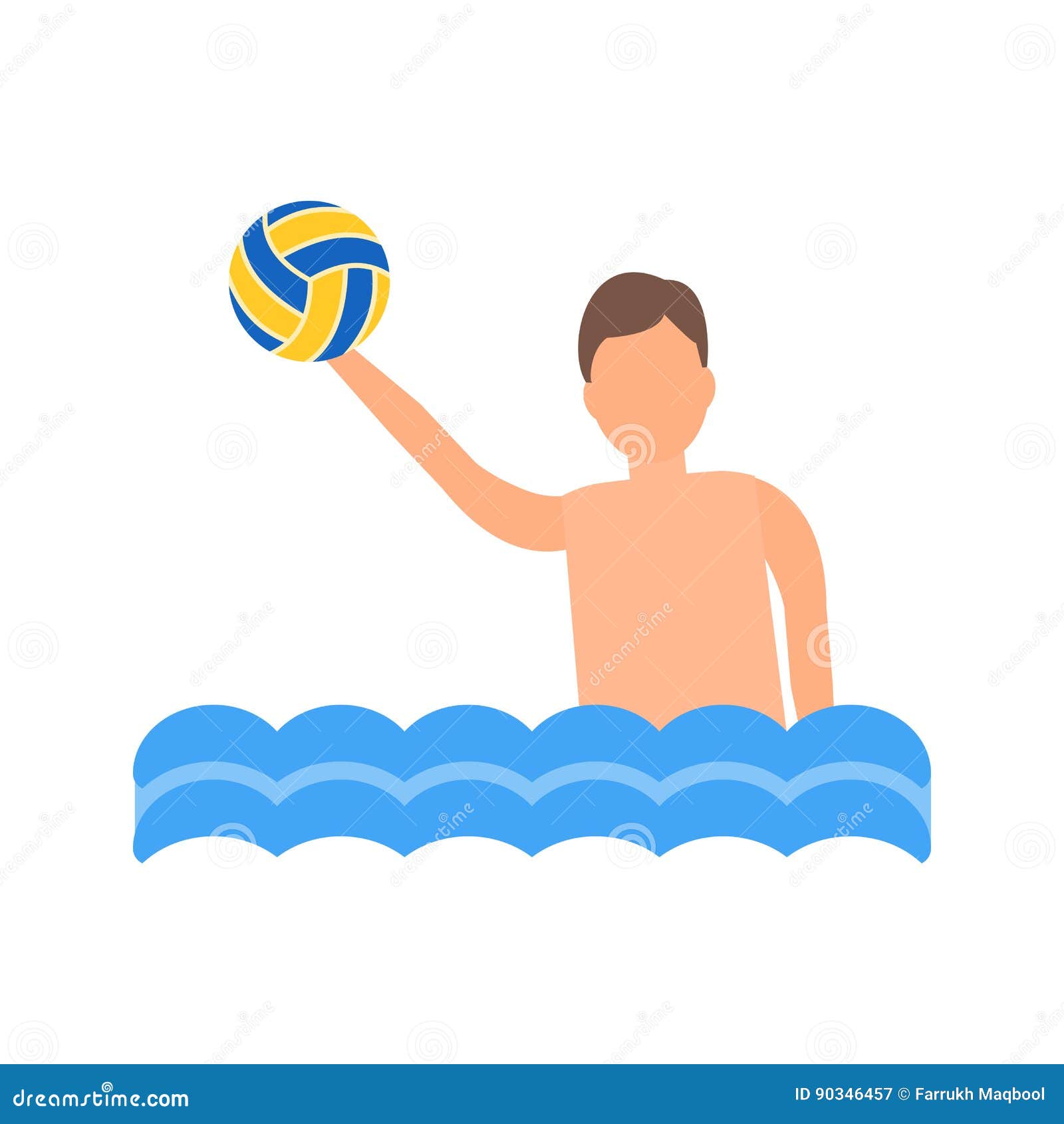 Water Polo stock vector. Illustration of olympic, pool - 90346457
