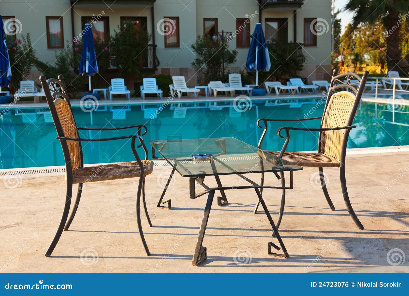 Pool And Cafe On Maldives Beach Royalty-Free Stock Photography ...