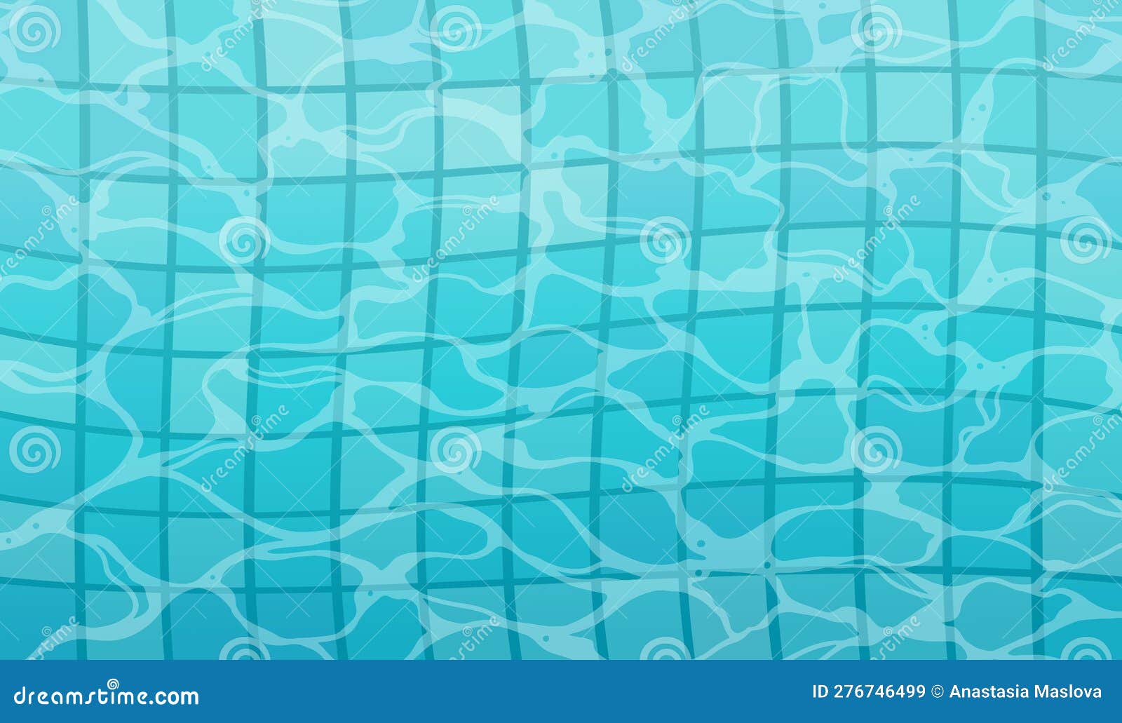 Water Pool with Ceramic Tiles on Bottom Water Texture Vector ...
