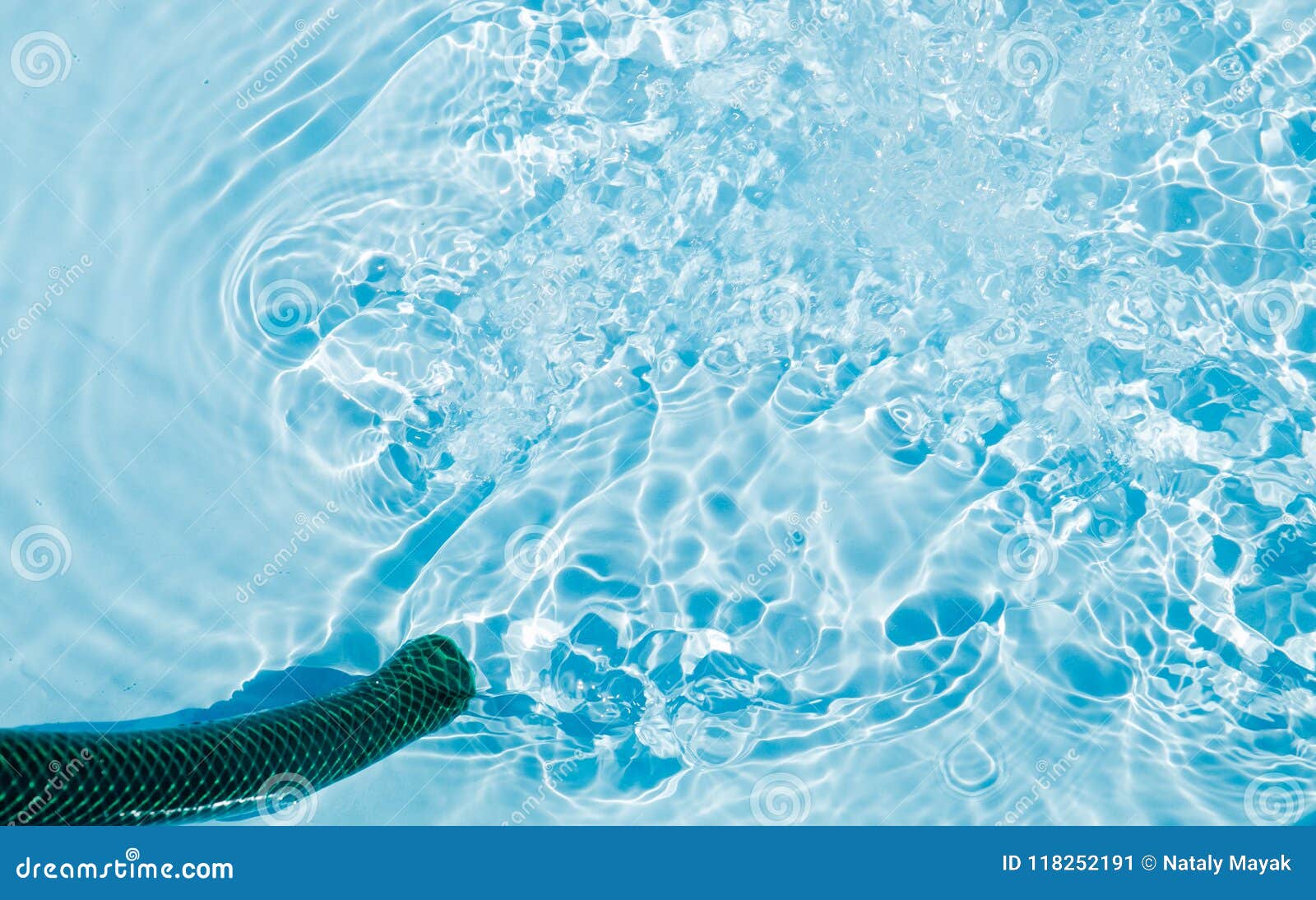 Water Pool Hose Fills the Background Texture Pattern Stock Image ...