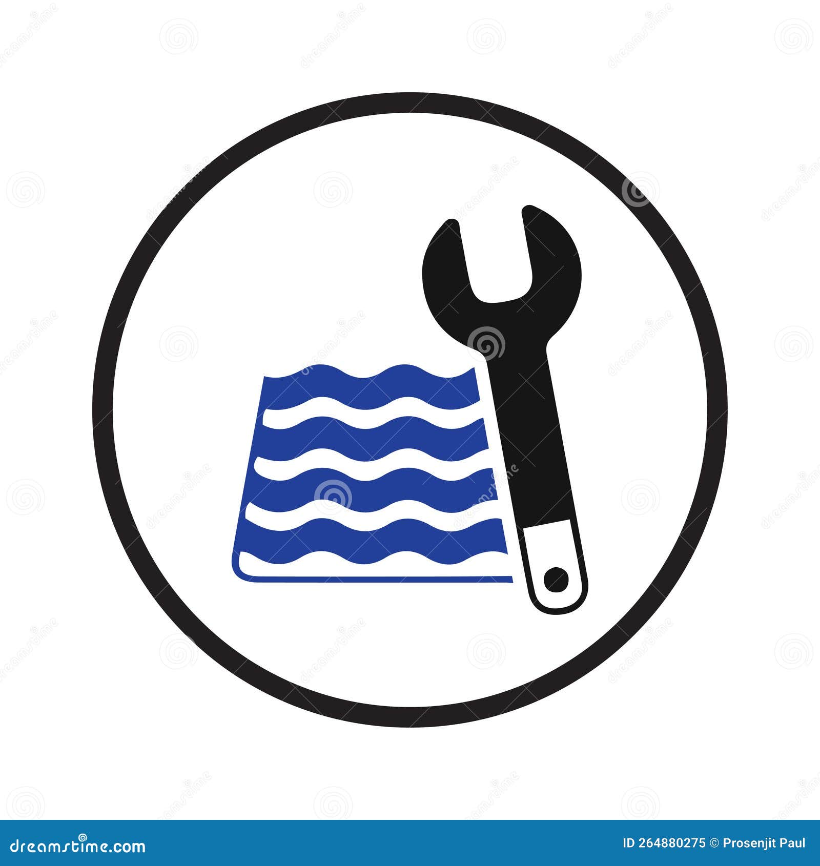 Water pool management icon stock vector. Illustration of settings ...