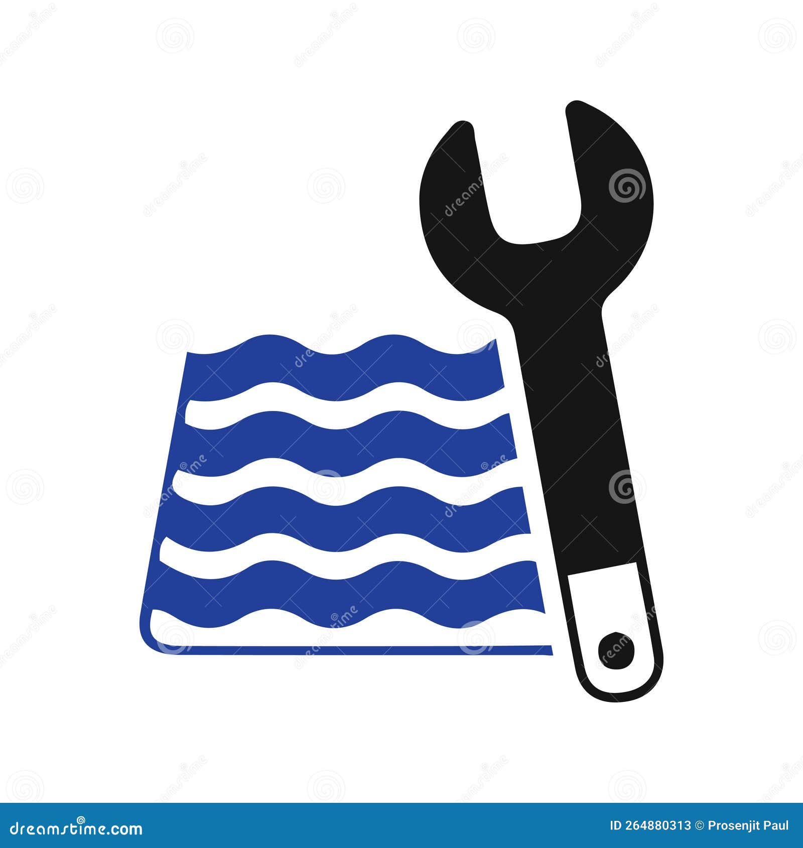 Water pool management icon stock vector. Illustration of pool - 264880313
