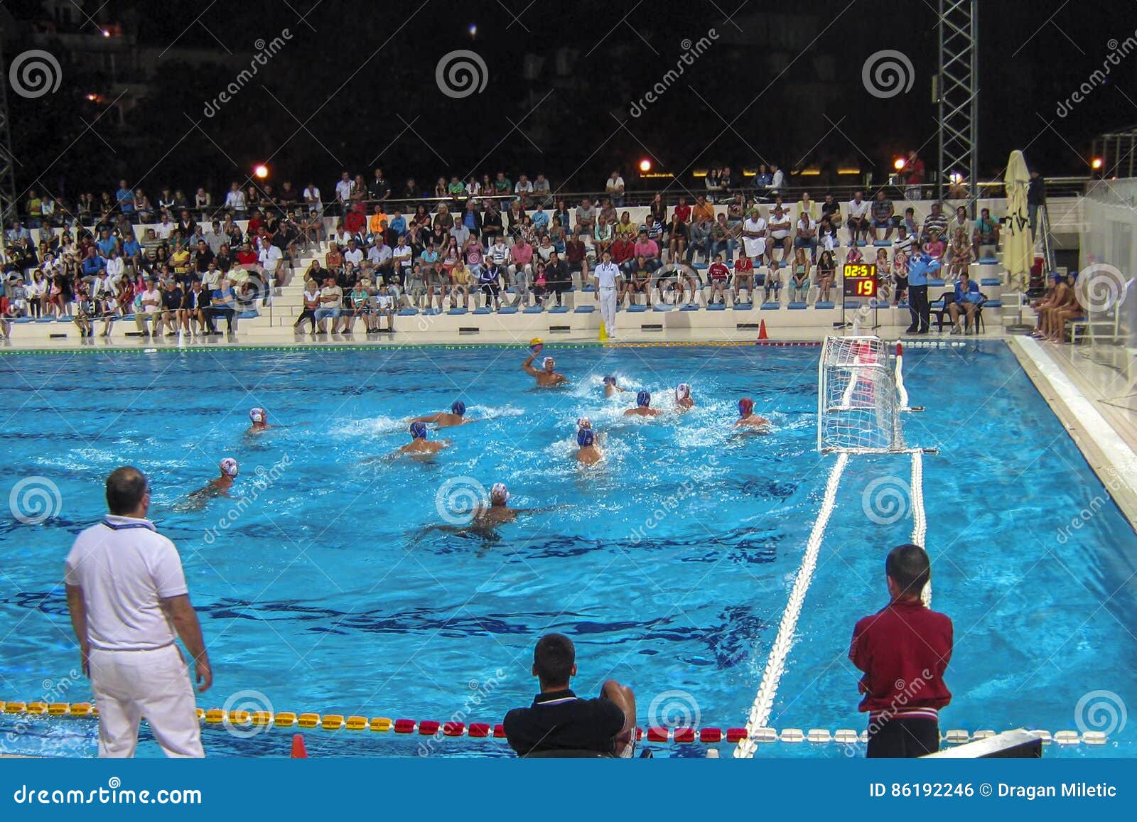 Water pool match editorial photo. Image of goal, event - 86192246