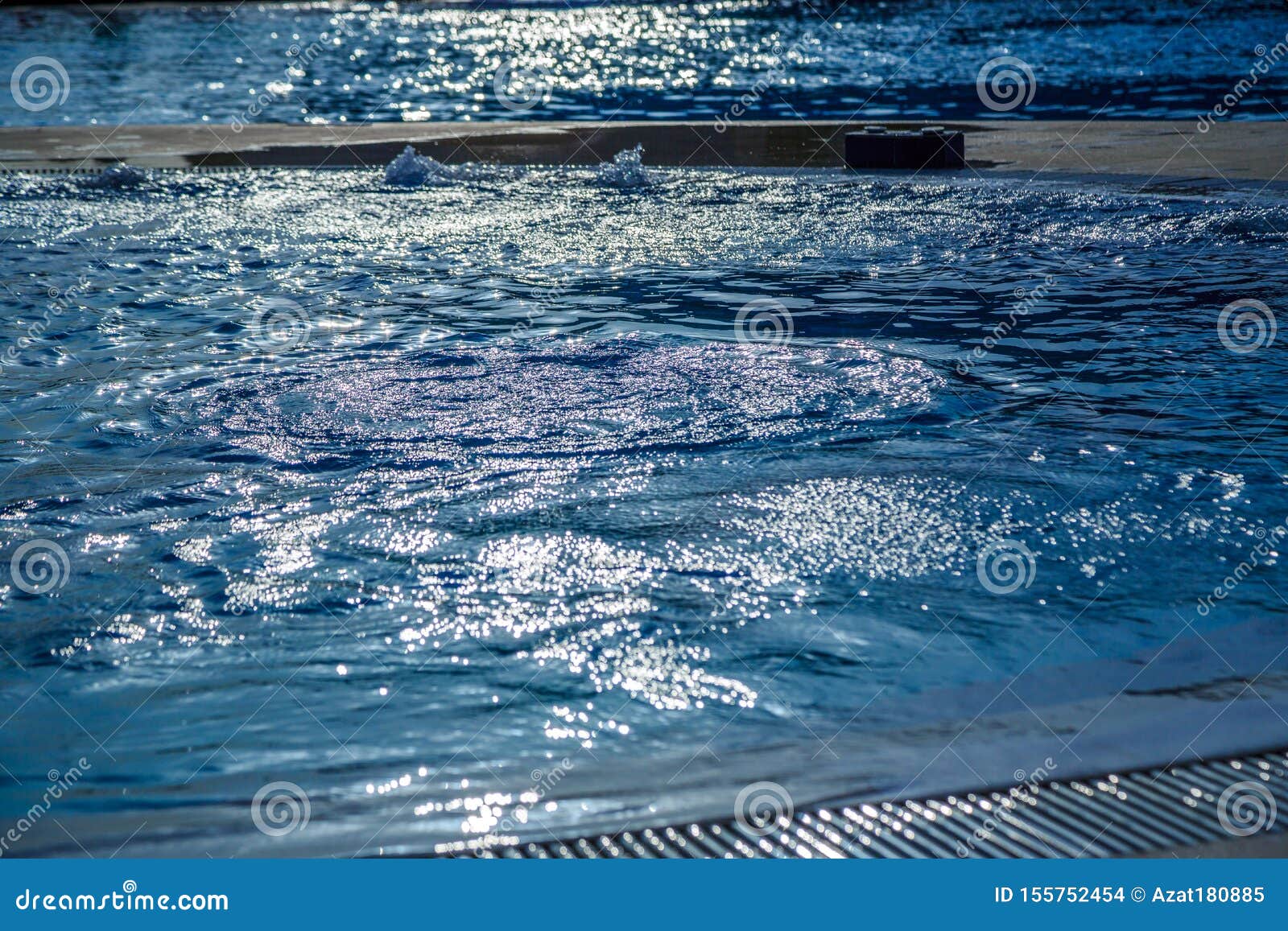 Water in the Pool with Sun Glare on a Hot Summer Day Stock Photo ...