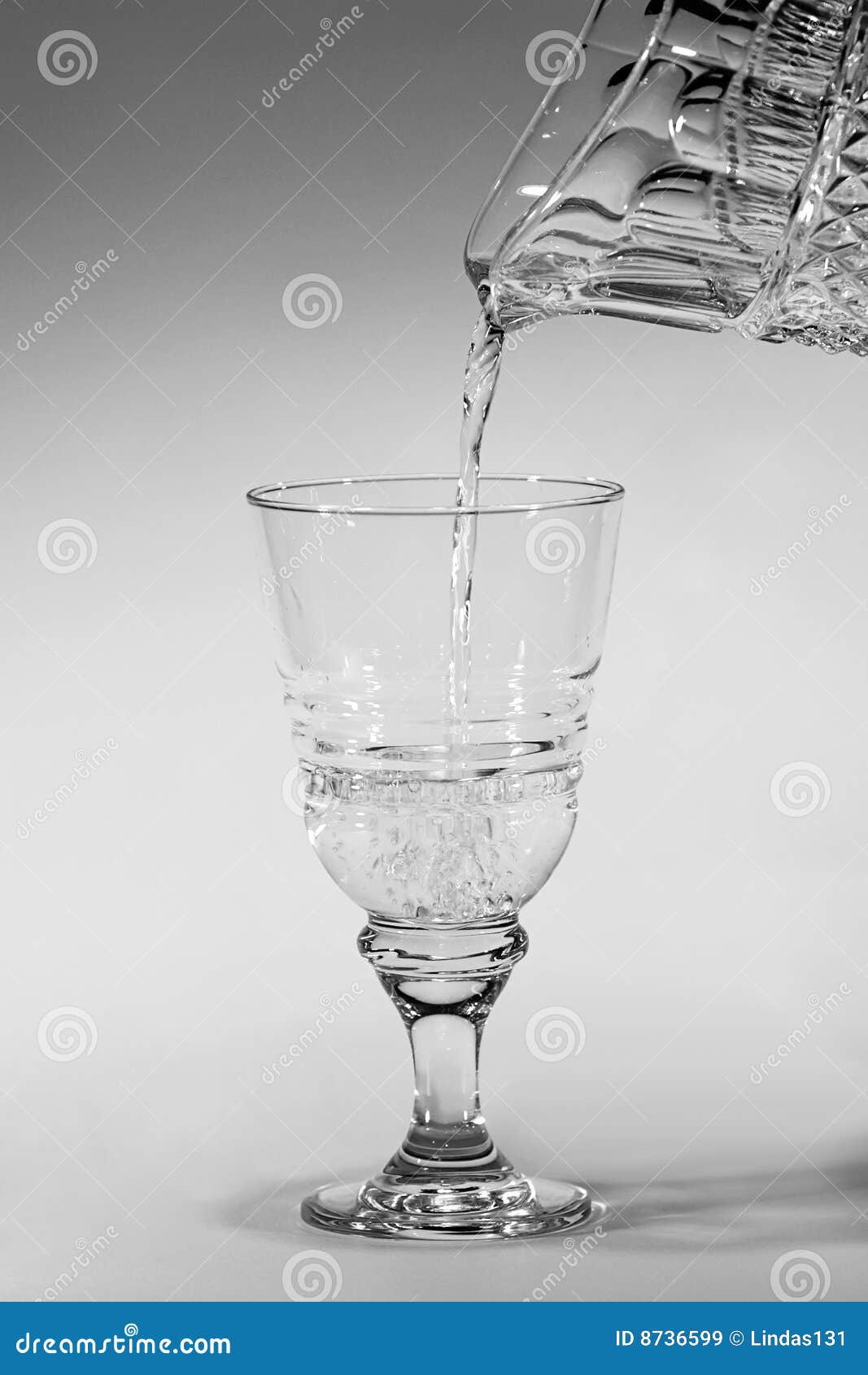 Water poured into a glass stock image. Image of flush - 8736599