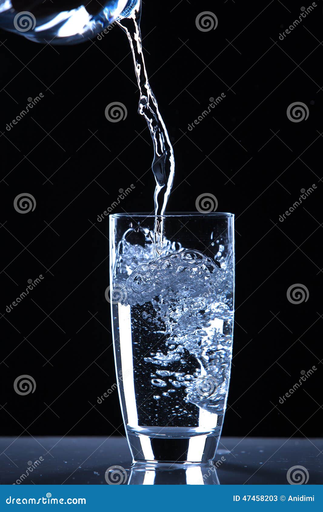 Water poured into glass, stock image. Image of vertical - 47458203