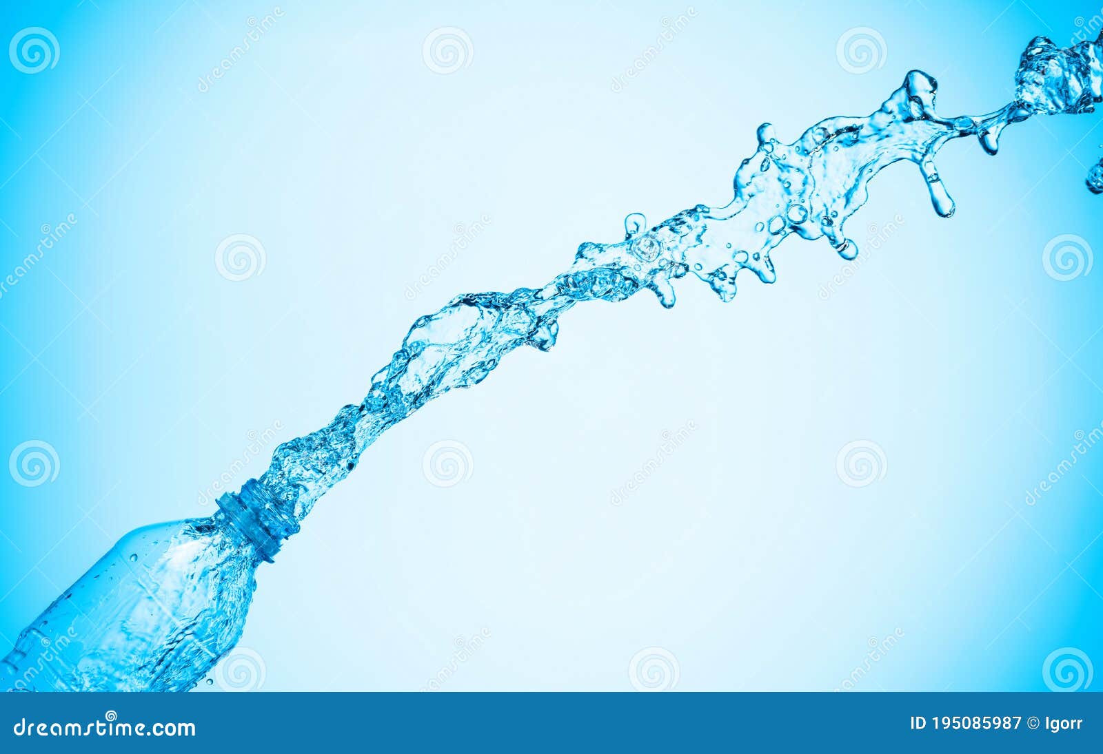 Water is Poured Out of a Plastic Bottle Stock Image - Image of liquid ...