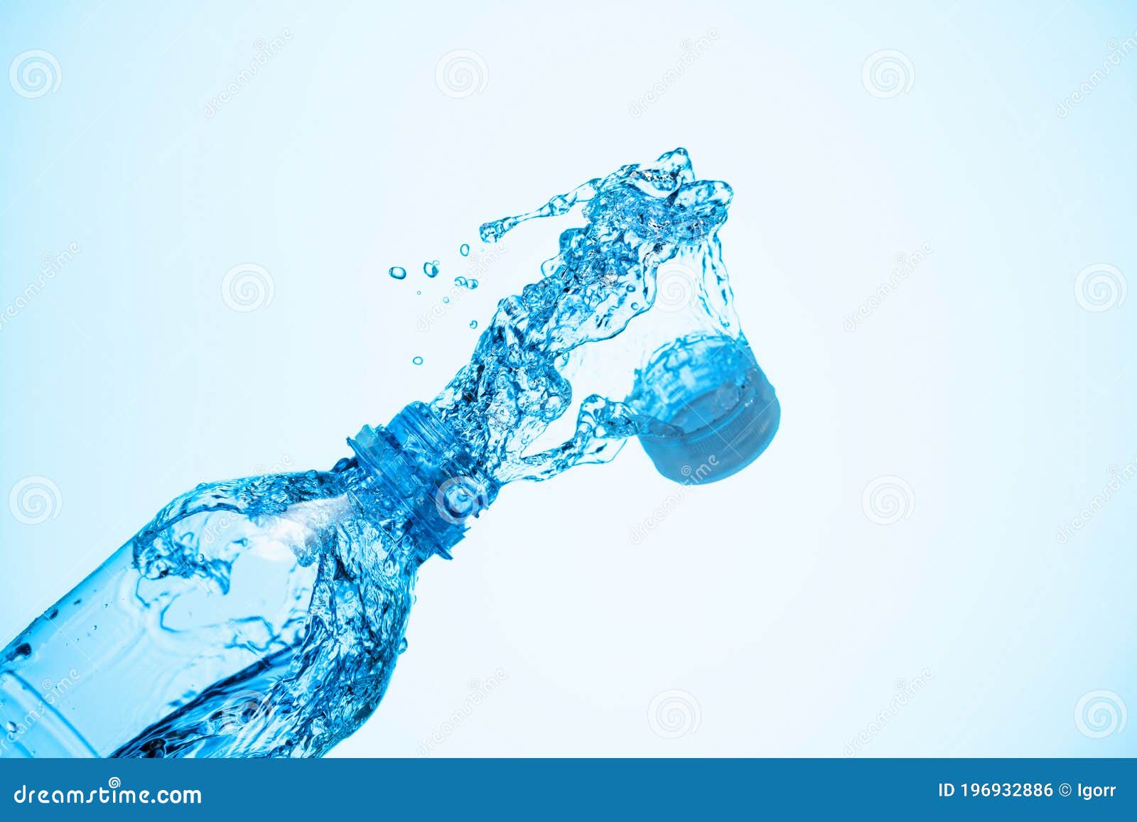 Water is Poured Out of a Plastic Bottle Stock Photo - Image of healthy ...