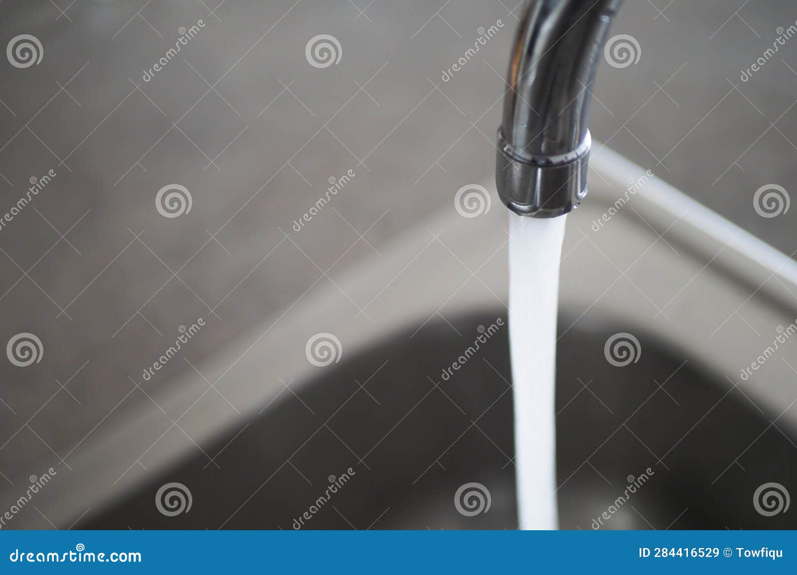 Water Pouring from a Faucet Tap Slow Motion Stock Image - Image of ...