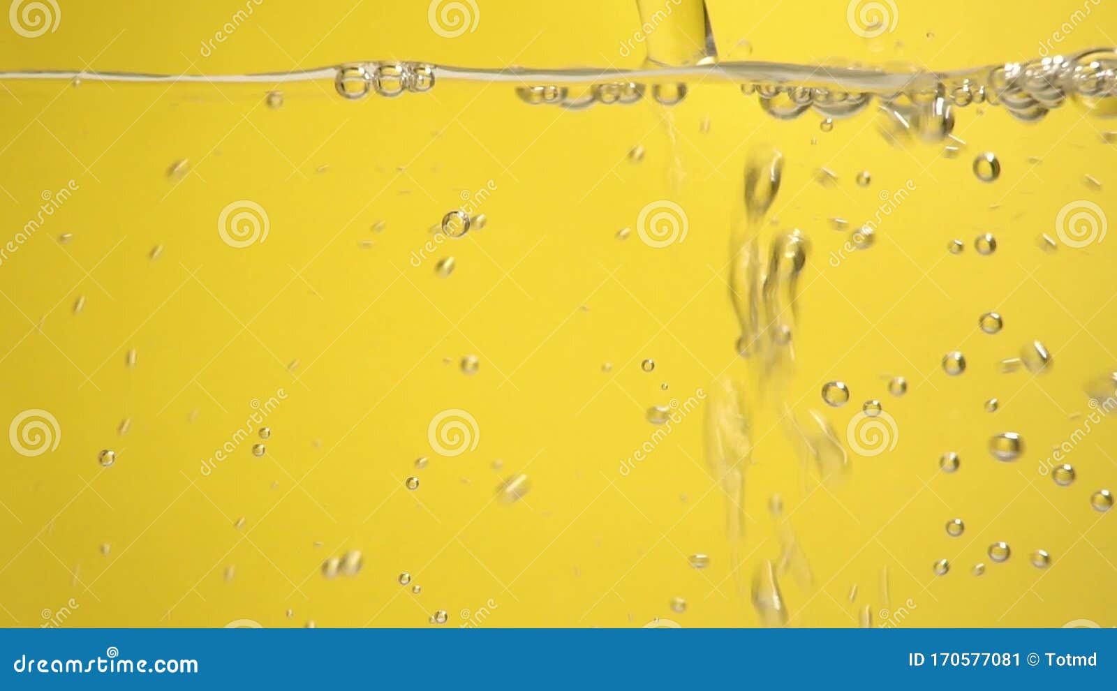 Water Pouring and Filling Screen Yellow Background Stock Video - Video ...