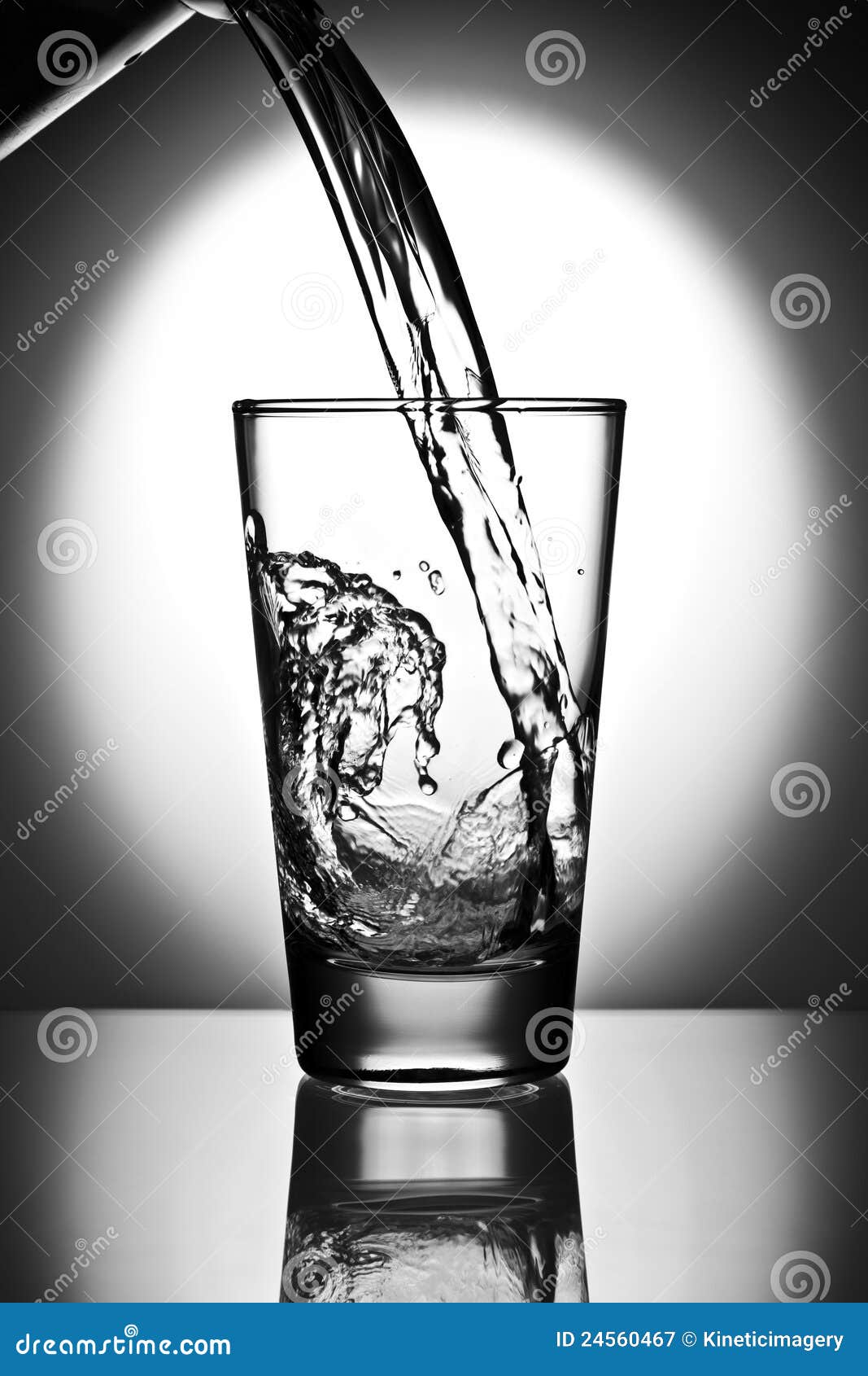 Water pouring into a glass stock image. Image of studio - 24560467