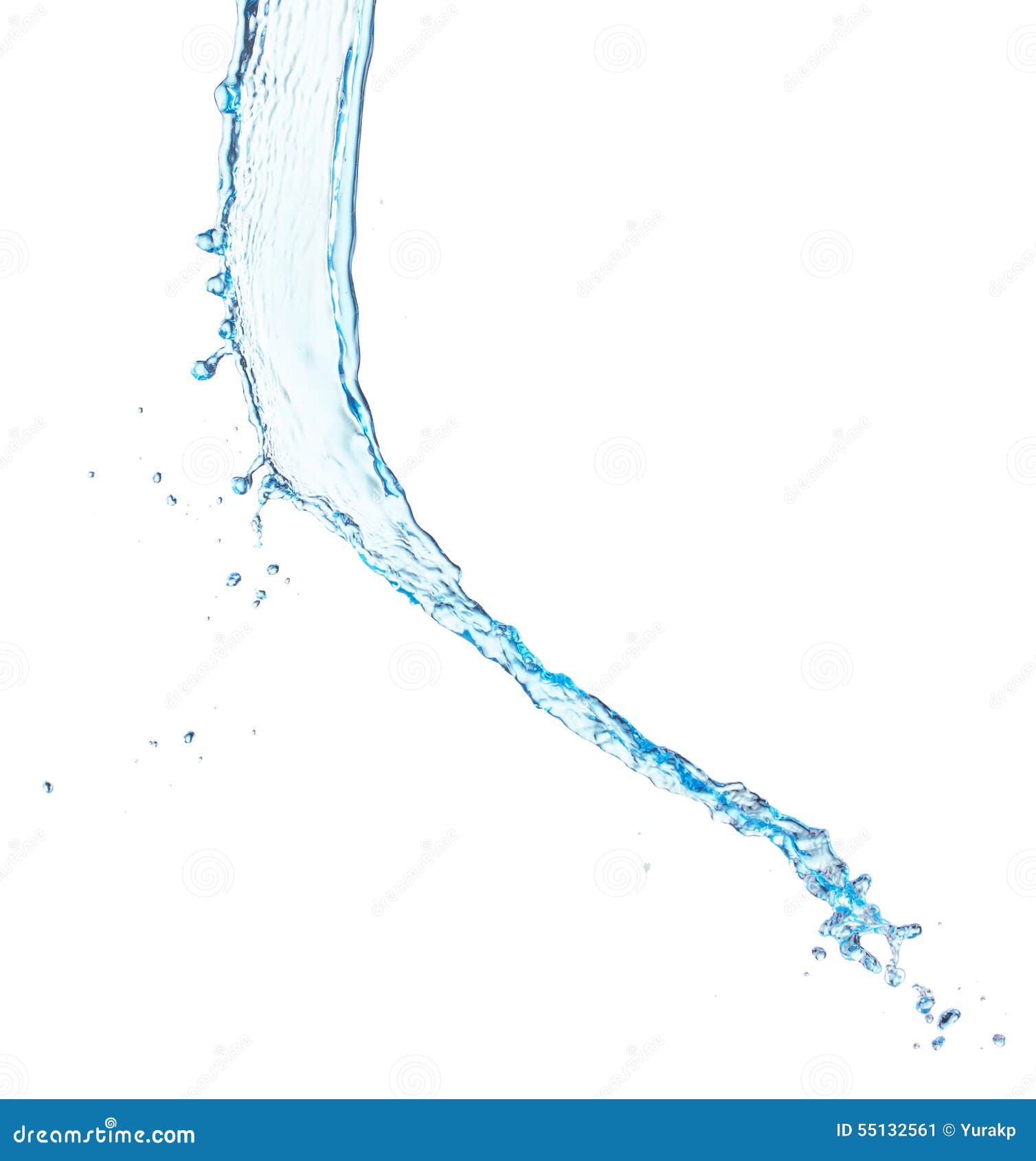 Water Pouring Isolated on the White Background Stock Image - Image of ...