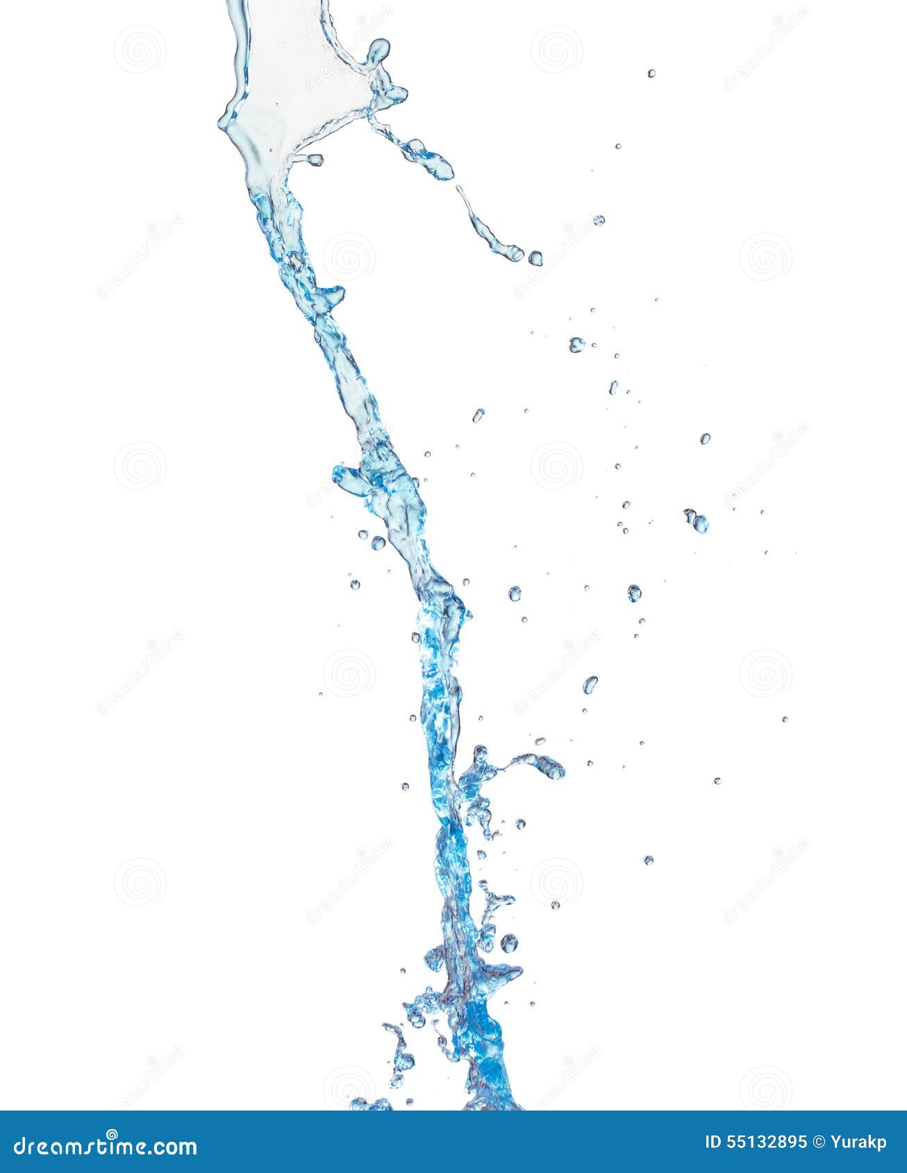 Water Pouring Isolated on the White Background Stock Image - Image of ...