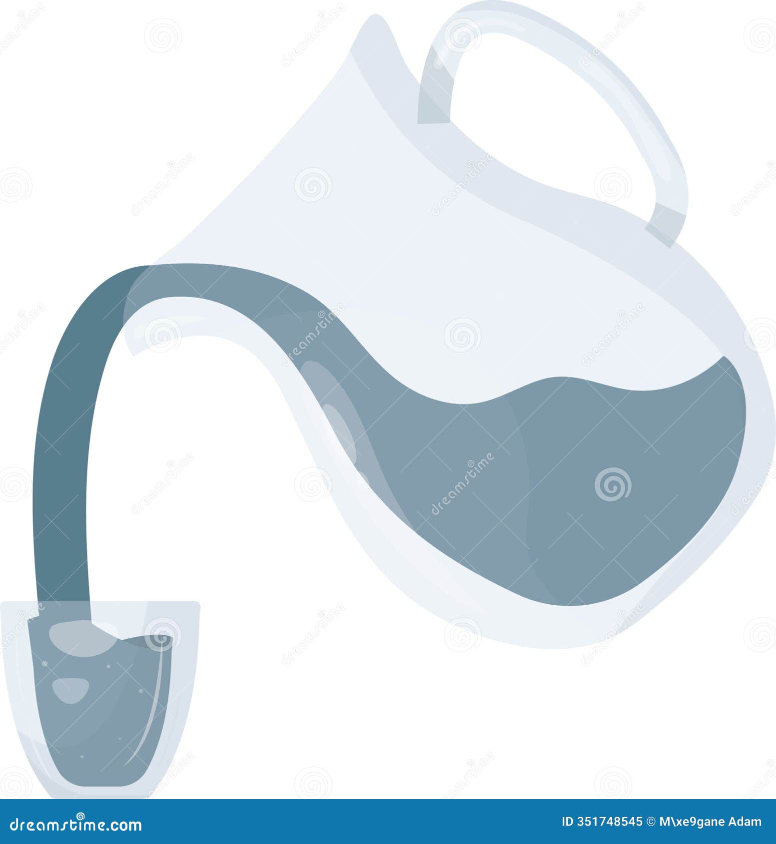 Pouring Liquid From Test Tube To Beaker. Concept Of Chemical ...