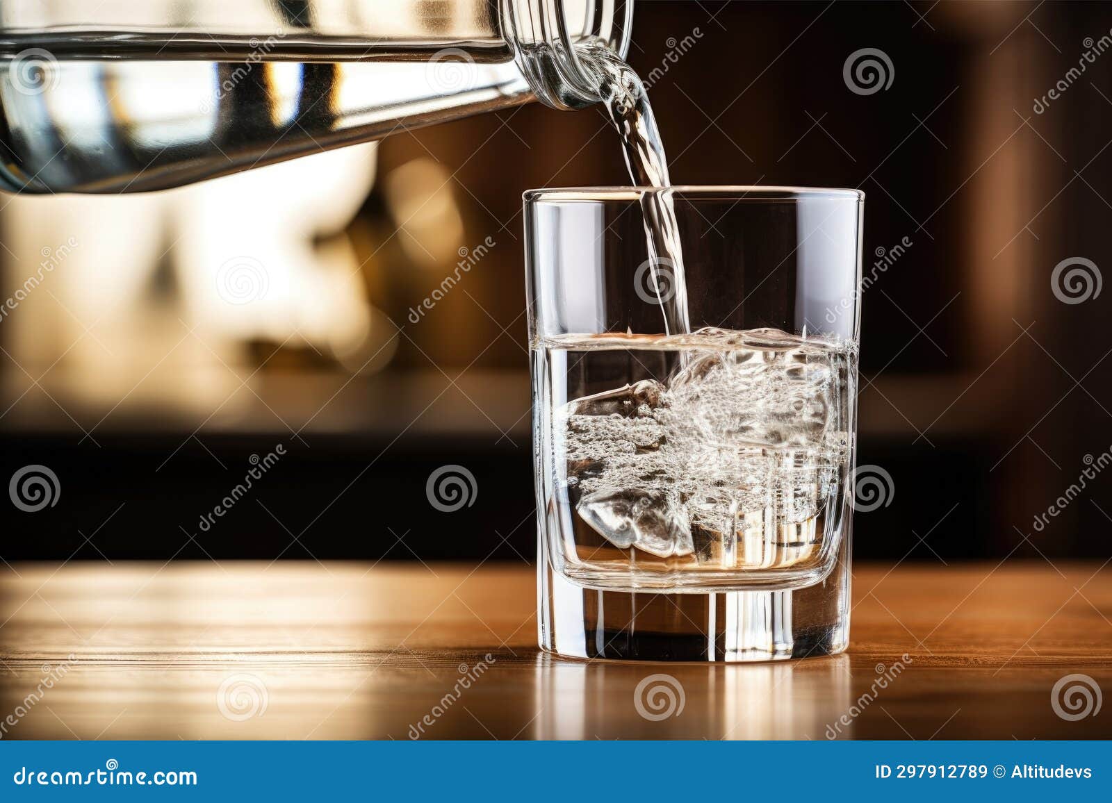 Water Pouring from a Tap into a Glass Pitcher Stock Image - Image of ...